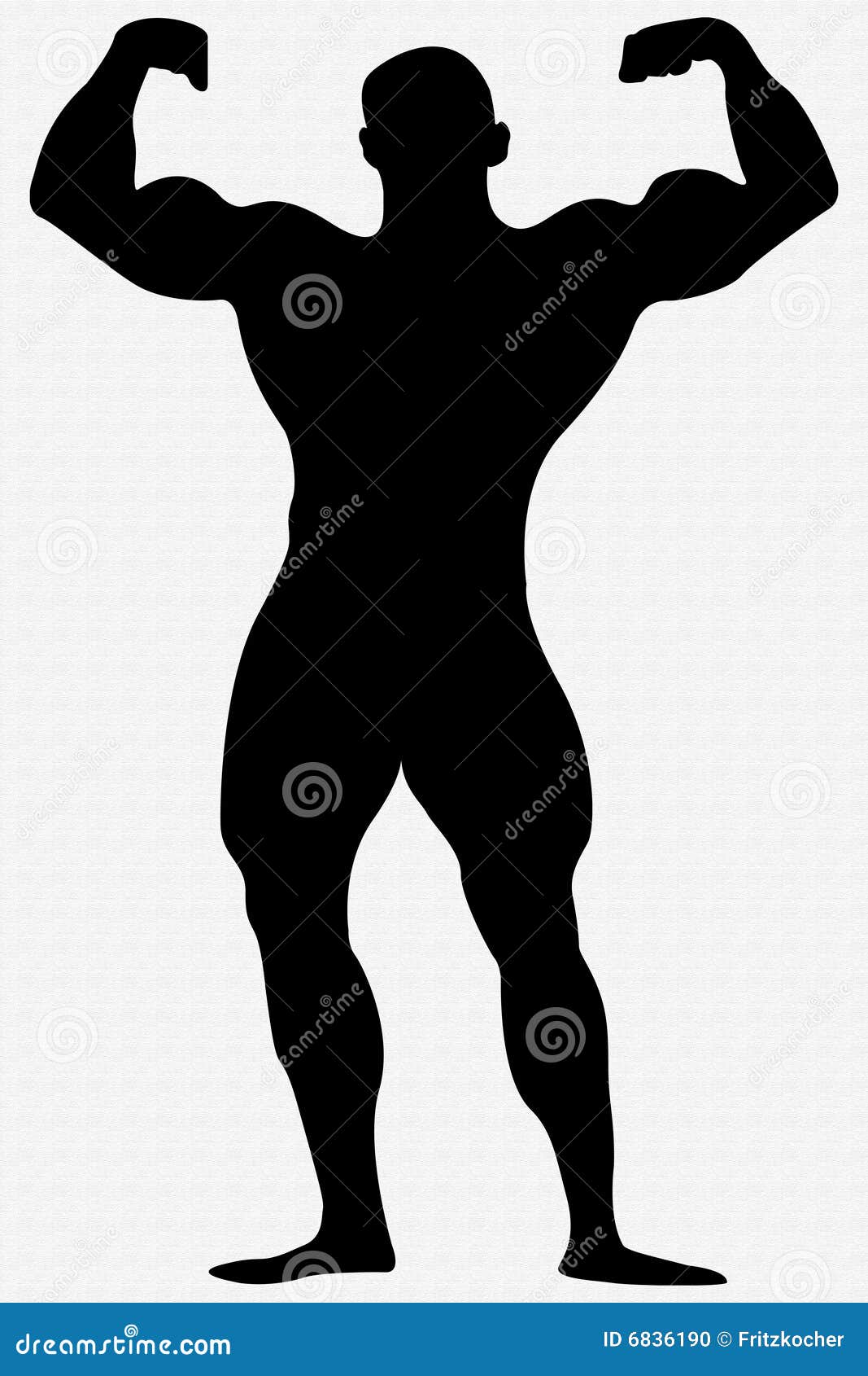 Bodybuilder Illustration stock vector. Illustration of fitness - 6836190