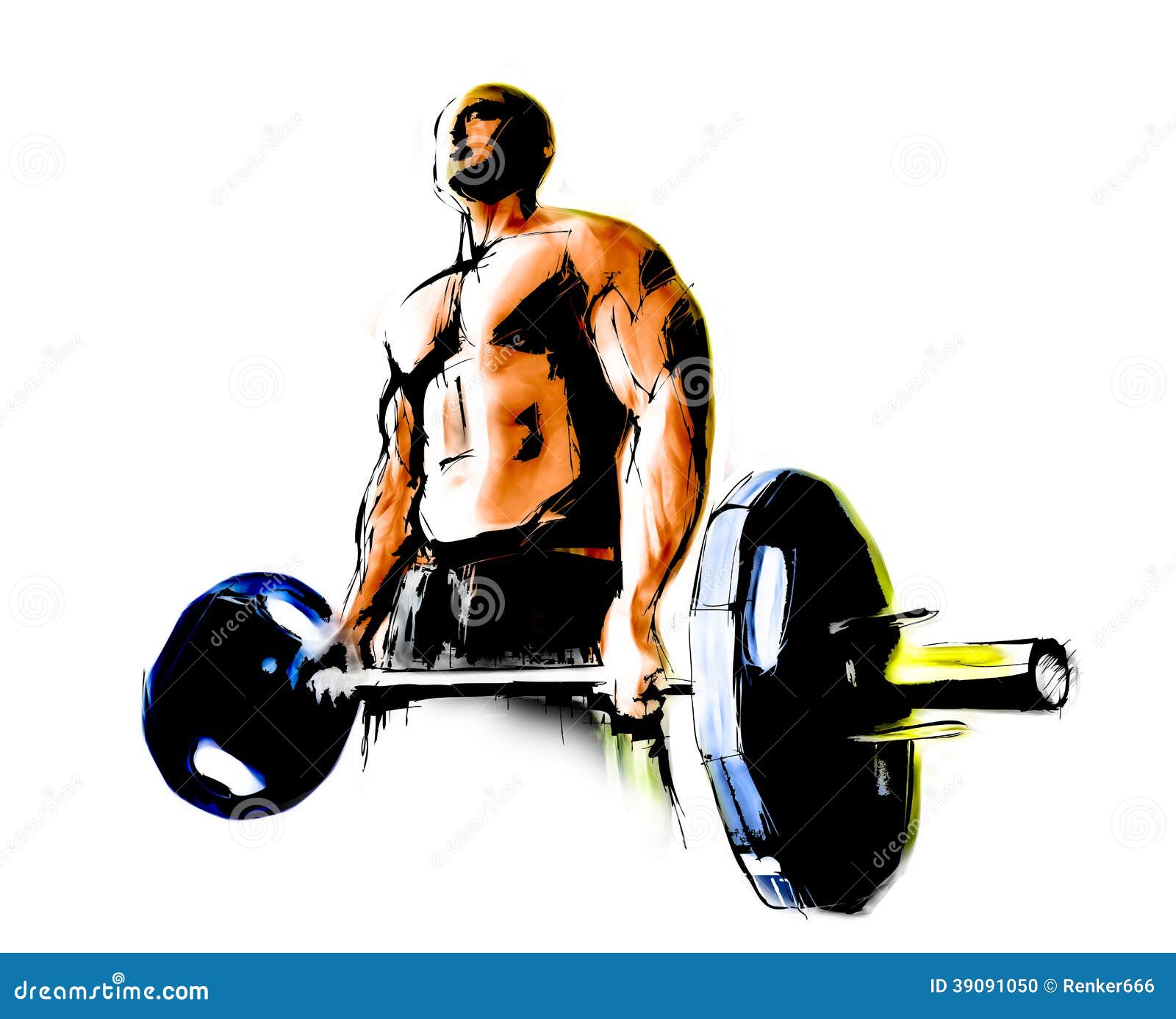 The Bodybuilder stock illustration. Illustration of bodybuilding - 39091050