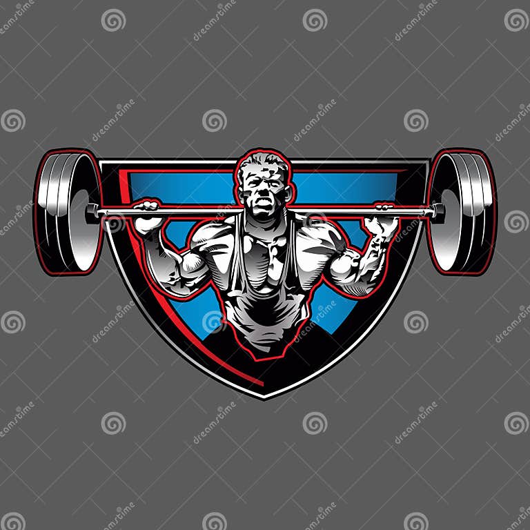 Bodybuilder illustrationÂ stock vector. Illustration of athletic - 71672428