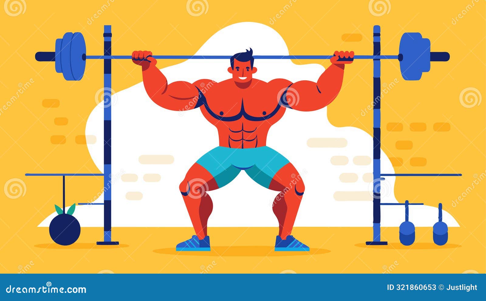 A Bodybuilder Incorporating Compound Exercises Such As Squats and ...