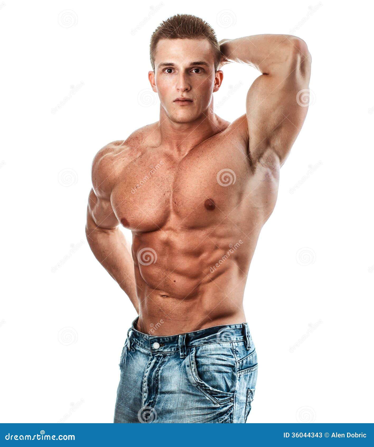 Bodybuilder With White Towel Royalty-Free Stock Photography ...