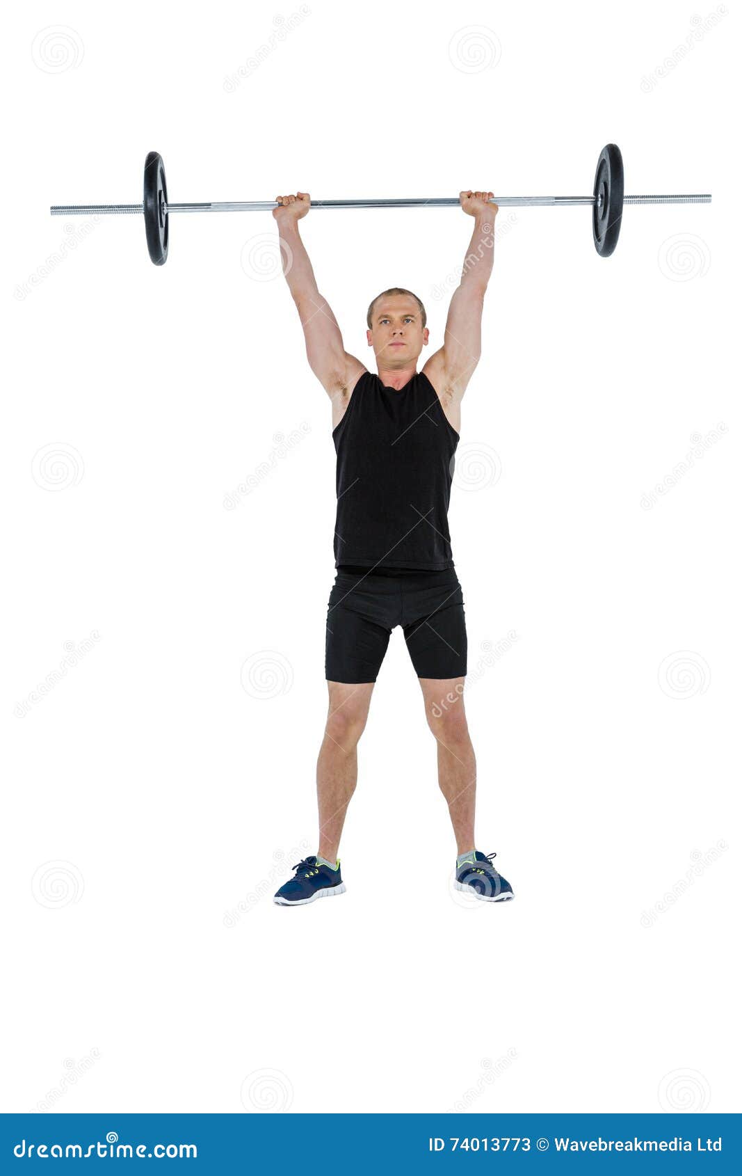 Bodybuilder Lifting Heavy Barbell Weights Stock Image - Image of ...