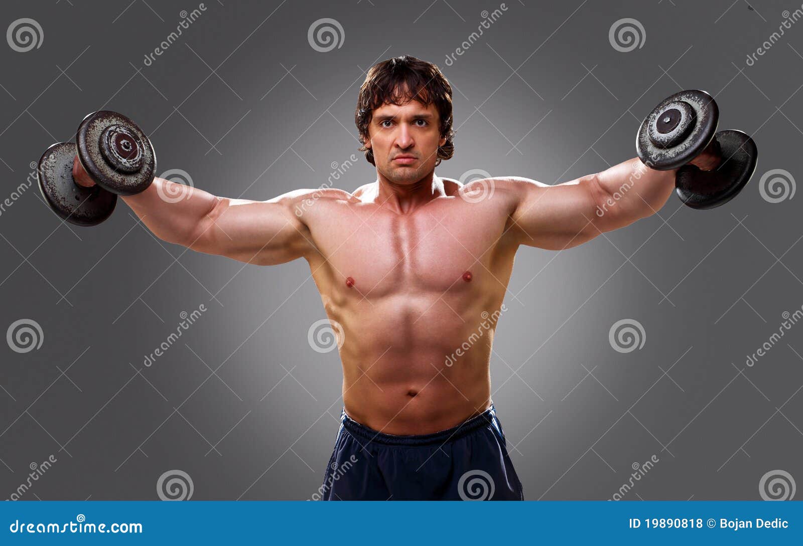 Bodybuilder Lifting Some Weights, Closeup 2 Stock Photo - Image of body ...