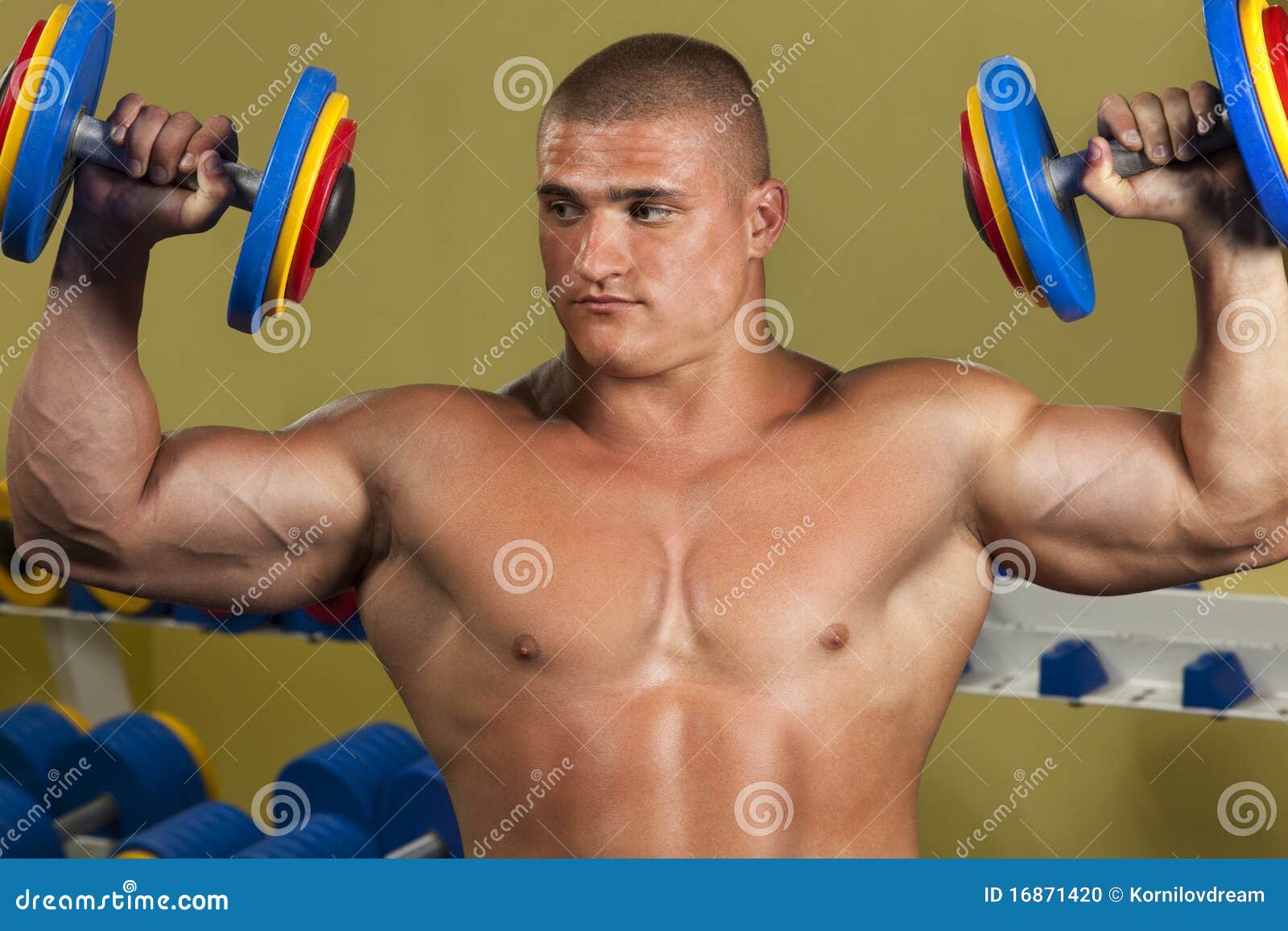 Bodybuilder Lifting Heavy Barbell Weights Stock Image | CartoonDealer ...