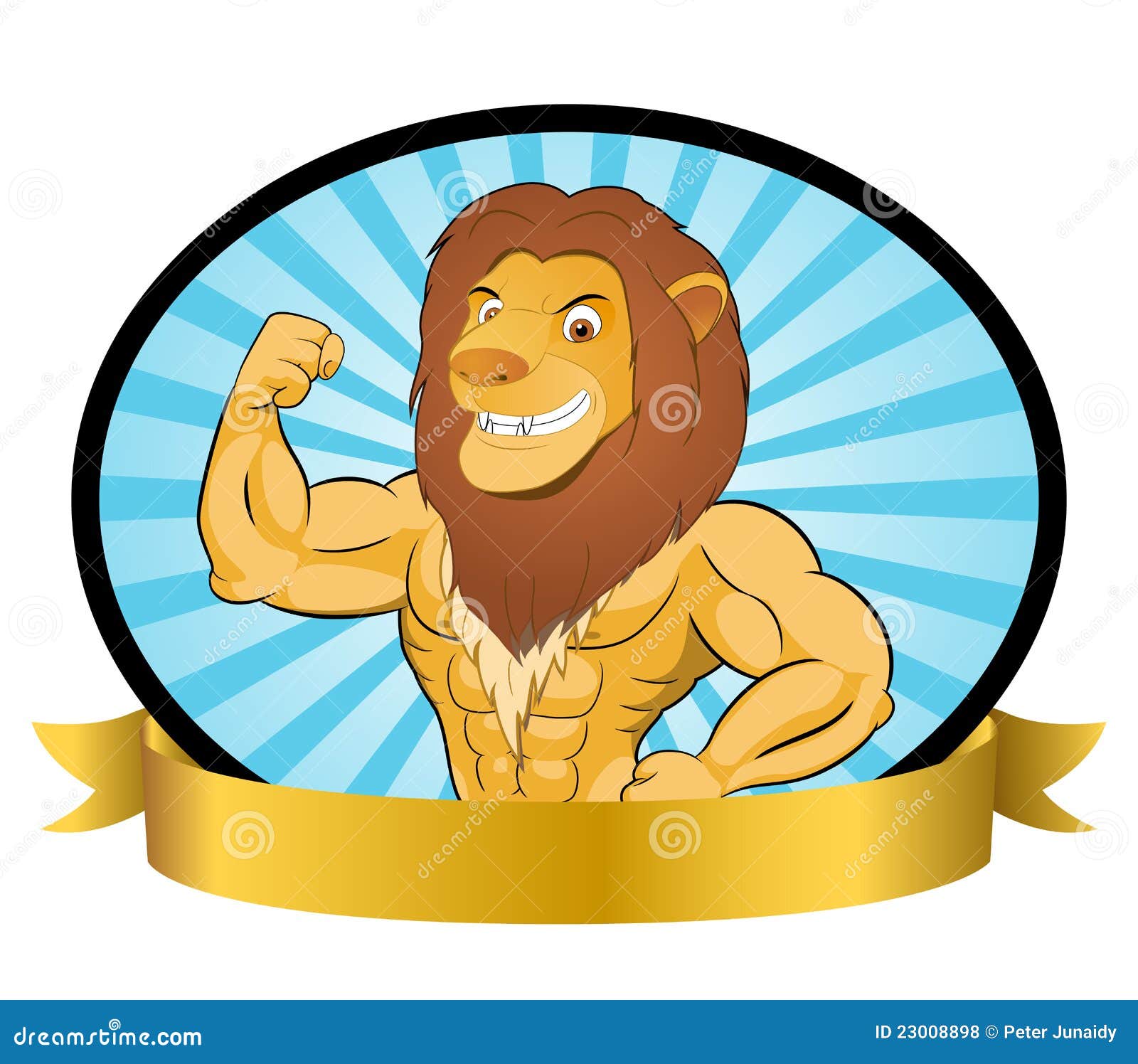 Bodybuilder Lion stock vector. Illustration of building - 23008898
