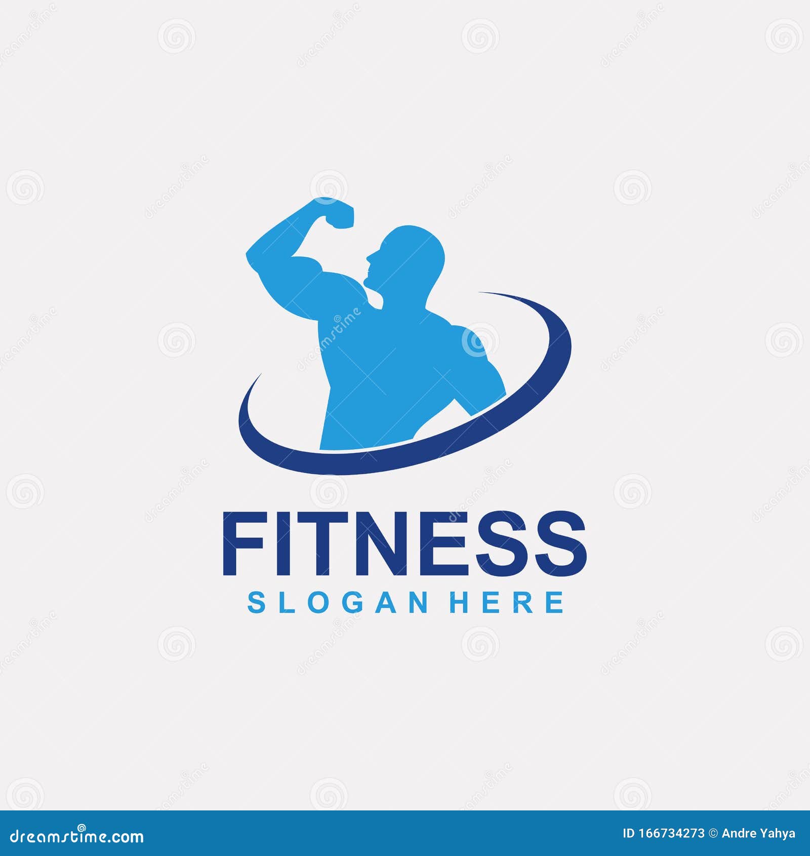 BODYBUILDER LOGO TEMPLATE stock illustration. Illustration of athletic ...