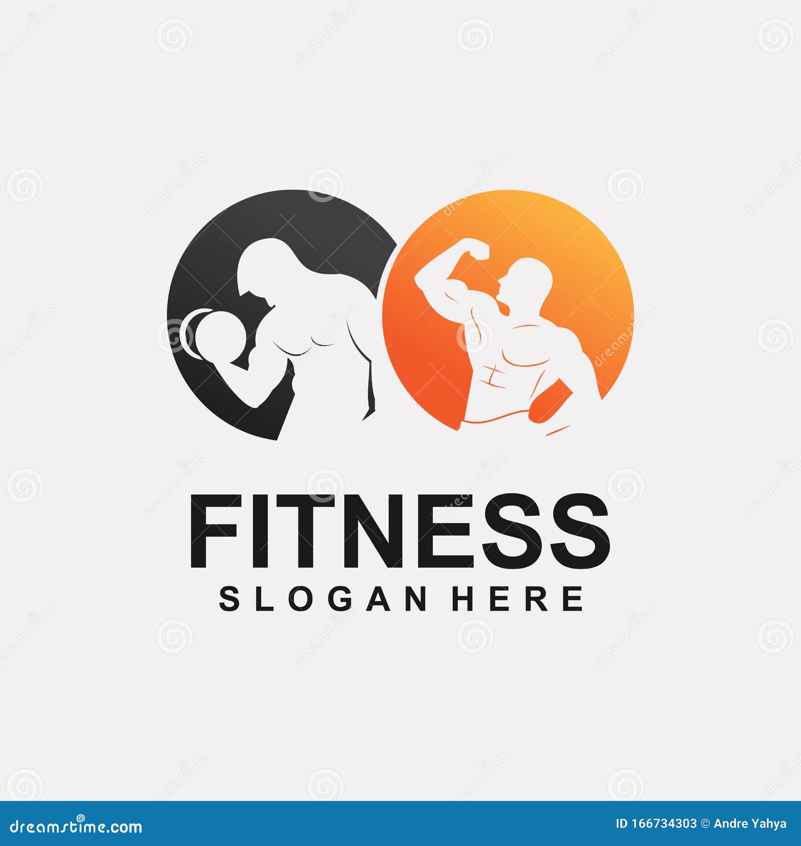BODYBUILDER LOGO TEMPLATE stock illustration. Illustration of barbell ...