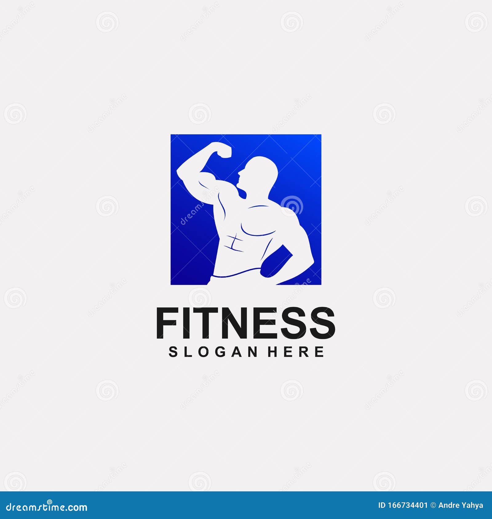 BODYBUILDER LOGO TEMPLATE stock illustration. Illustration of lifting ...
