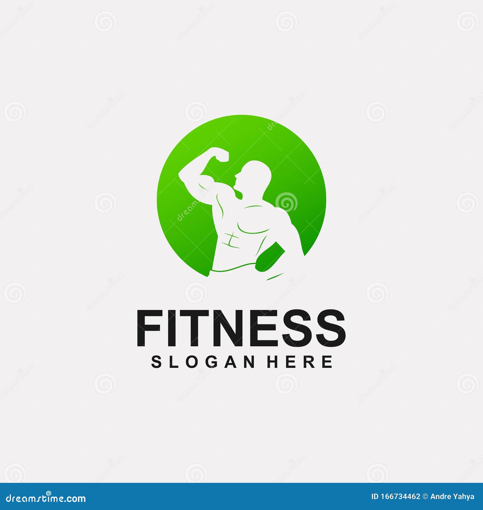 BODYBUILDER LOGO TEMPLATE stock illustration. Illustration of champion ...