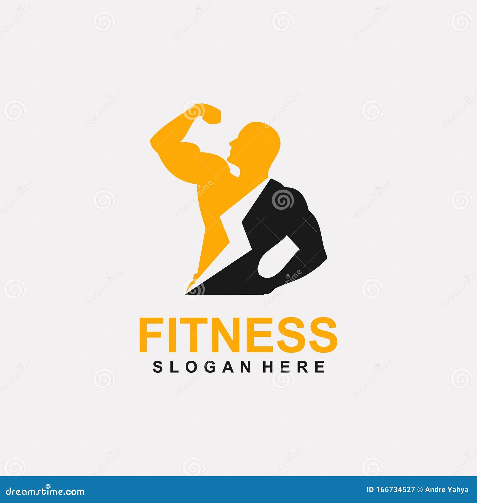 BODYBUILDER LOGO TEMPLATE stock illustration. Illustration of power ...