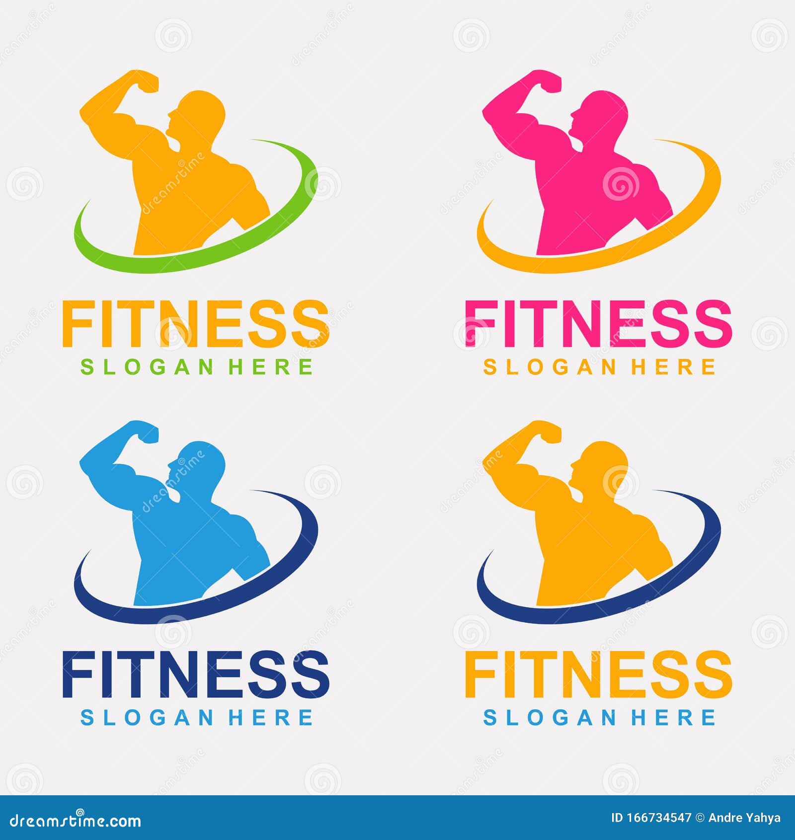 BODYBUILDER LOGO TEMPLATE stock illustration. Illustration of strength ...