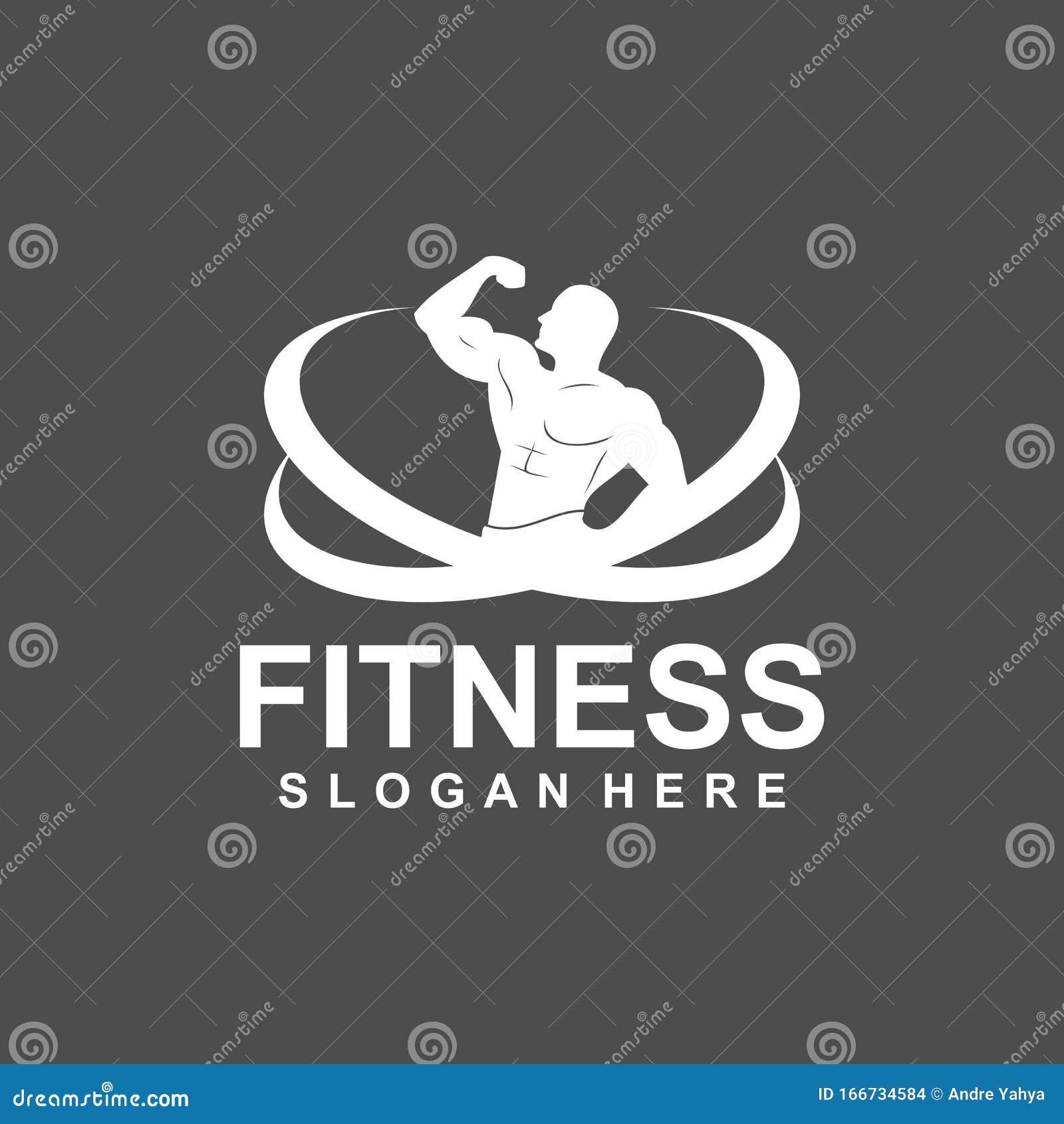 BODYBUILDER LOGO TEMPLATE stock illustration. Illustration of ...