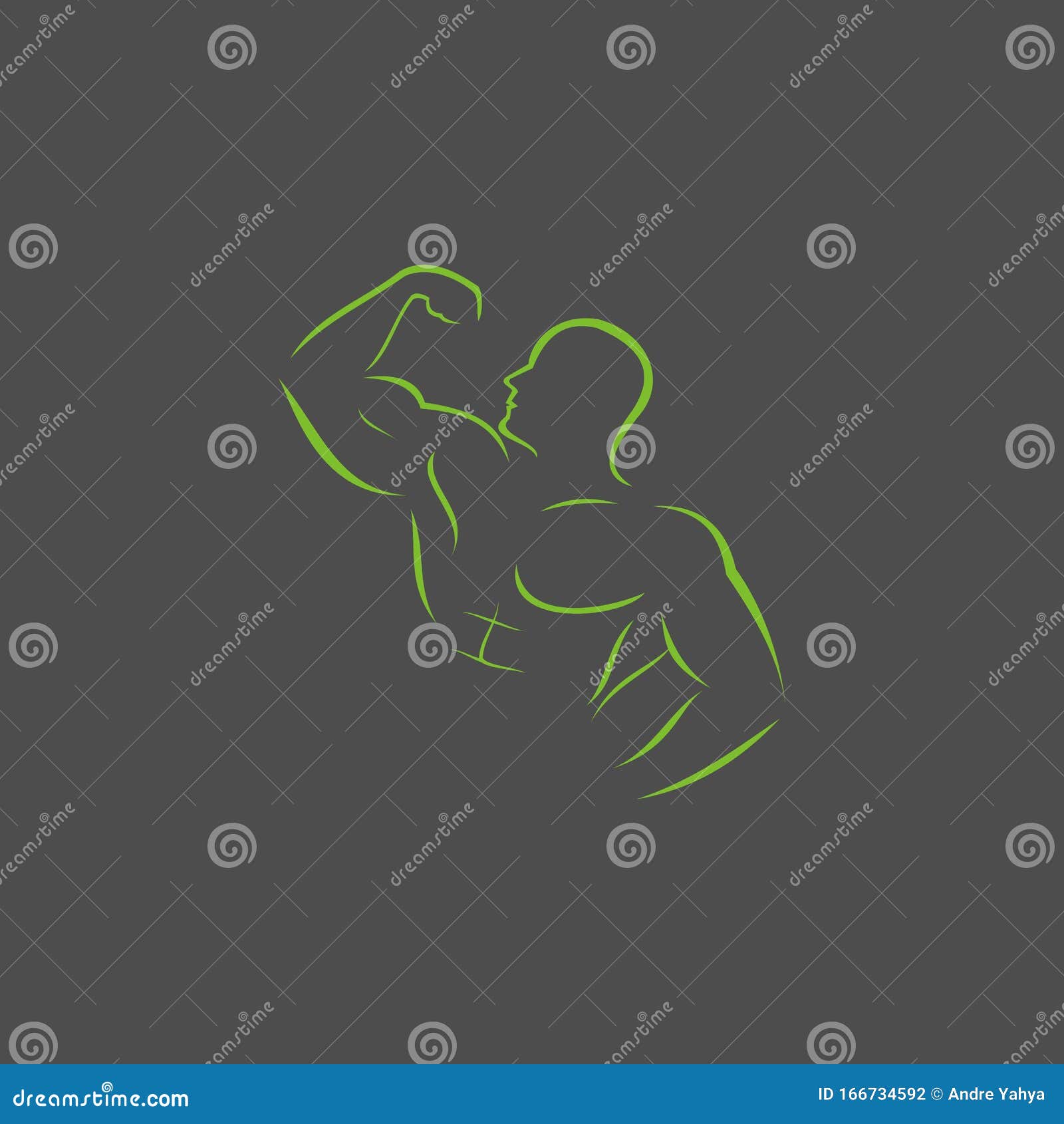 BODYBUILDER LOGO TEMPLATE stock illustration. Illustration of emblem ...