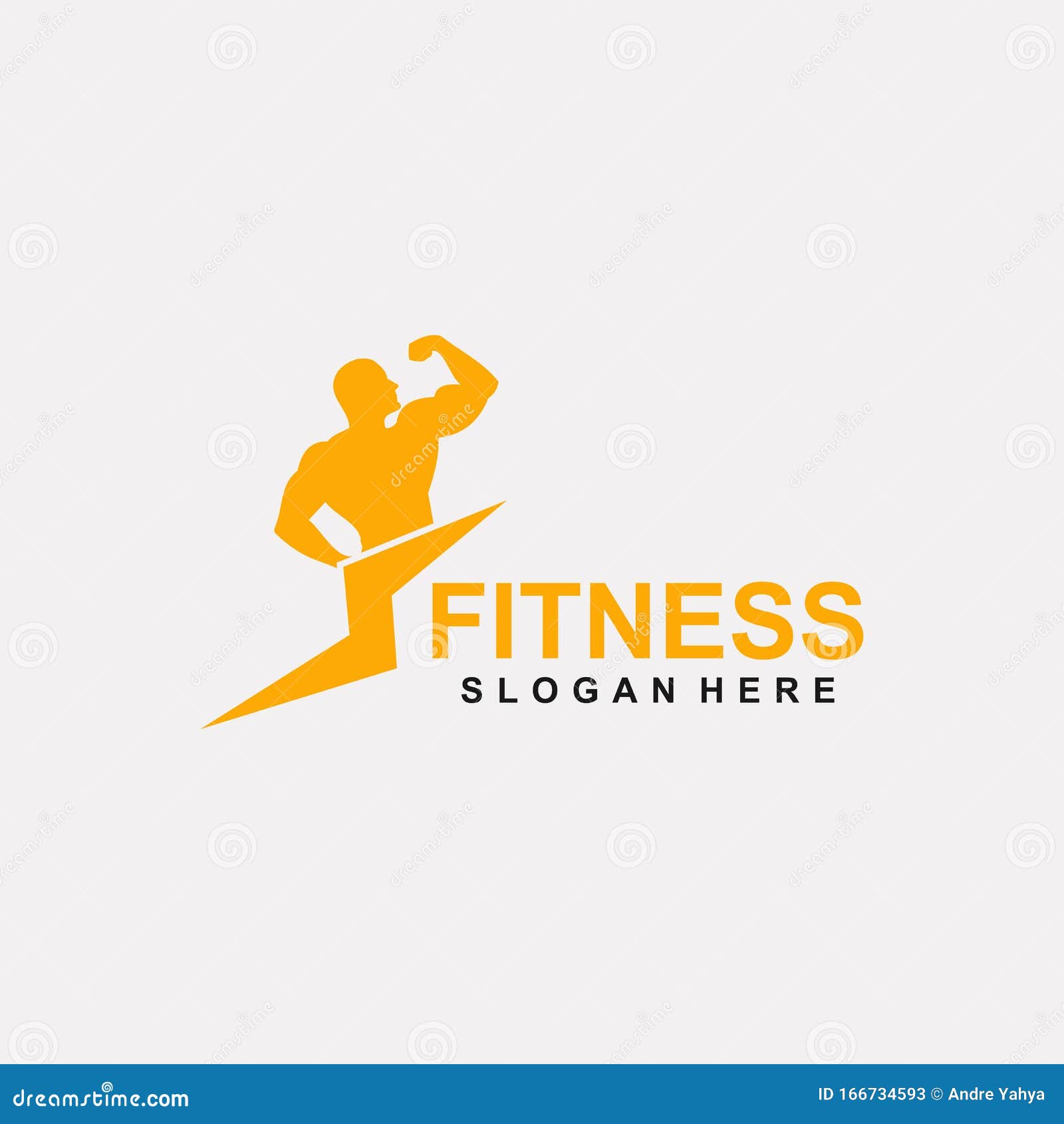 BODYBUILDER LOGO TEMPLATE stock illustration. Illustration of symbol ...