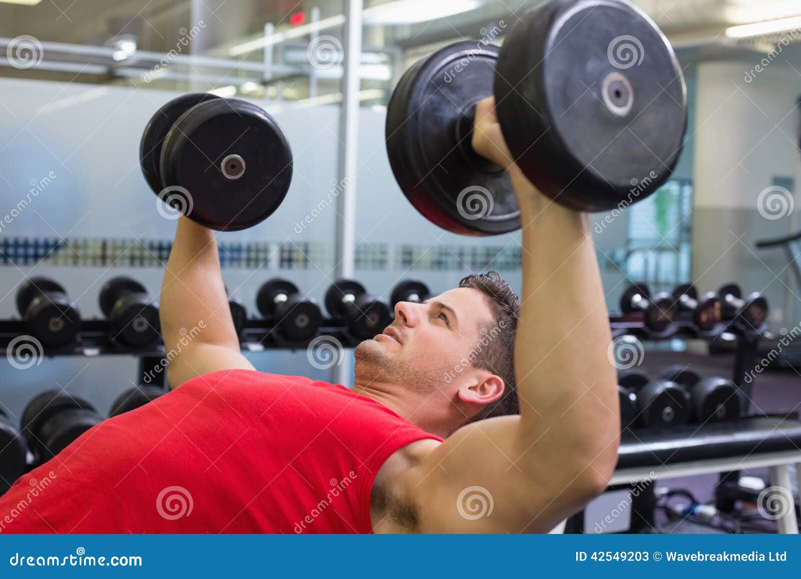 Bodybuilder Lying On The Floor In The Studio Stock Photo ...