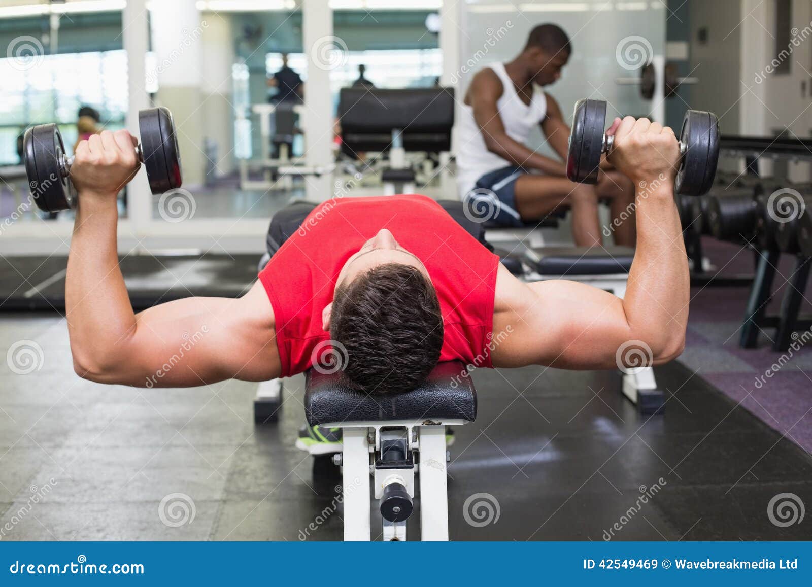 Bodybuilder Lying On The Floor In The Studio Stock Photo ...