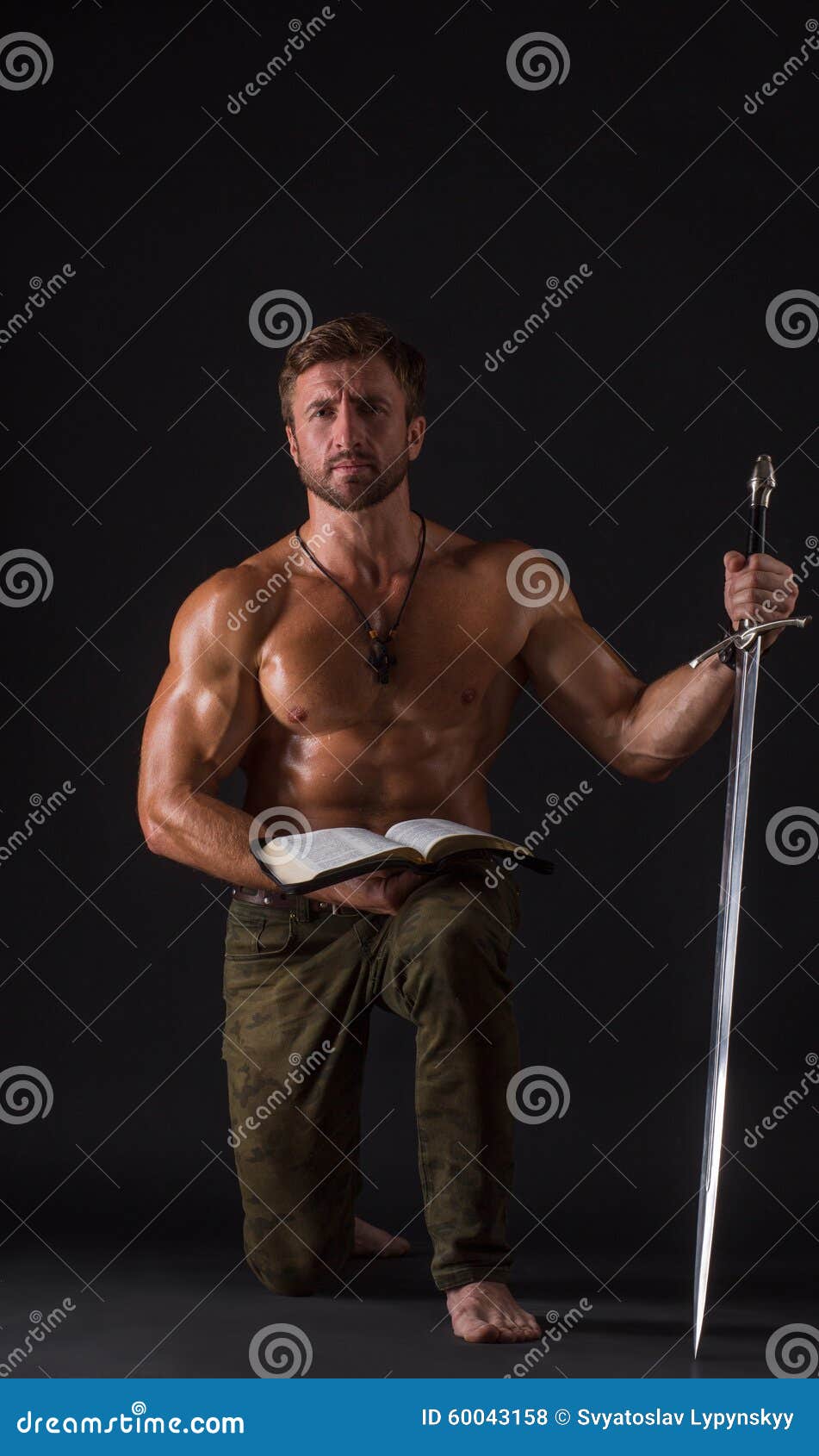 Bodybuilder Man With A Sword Royalty-Free Stock Image | CartoonDealer ...