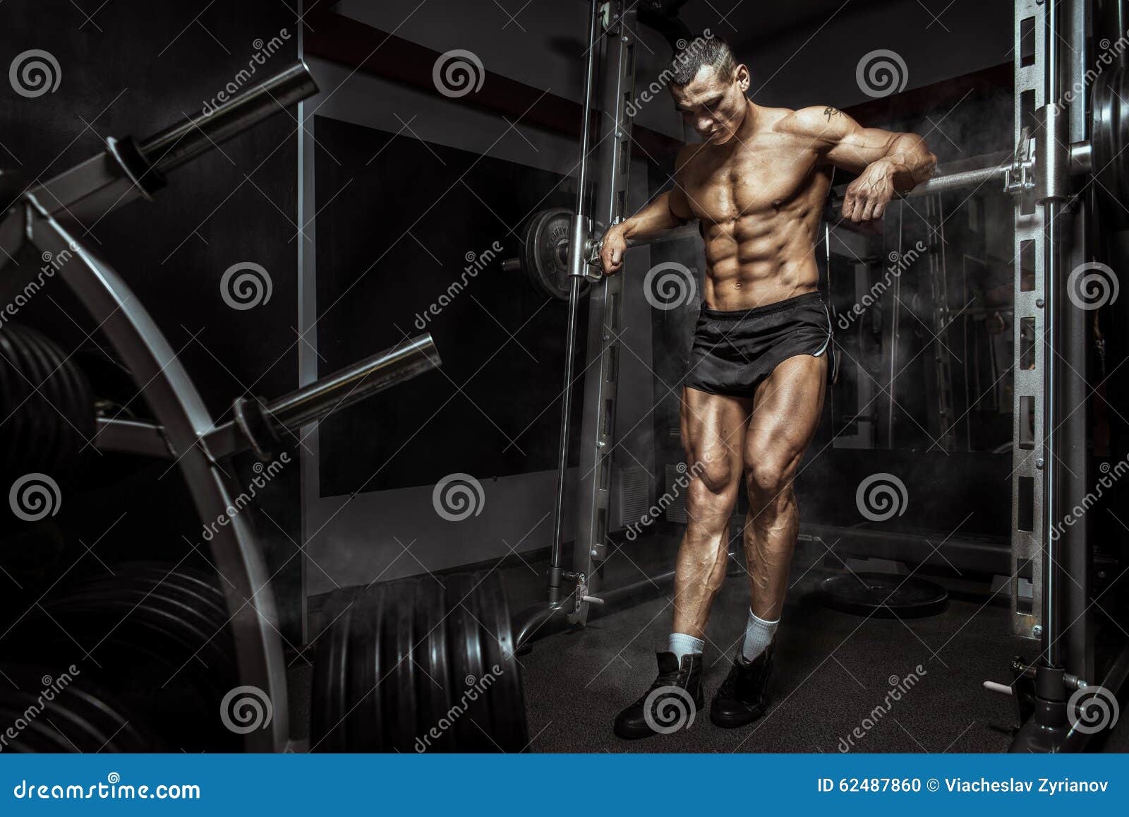 Bodybuilder Man Recreating after Training in the Gym Stock Photo ...
