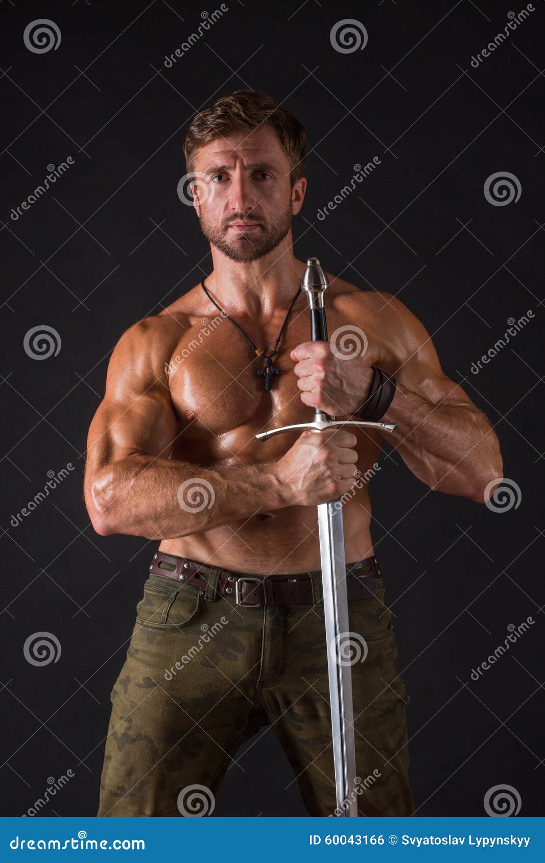 Bodybuilder With Sword Stock Image | CartoonDealer.com #9106531