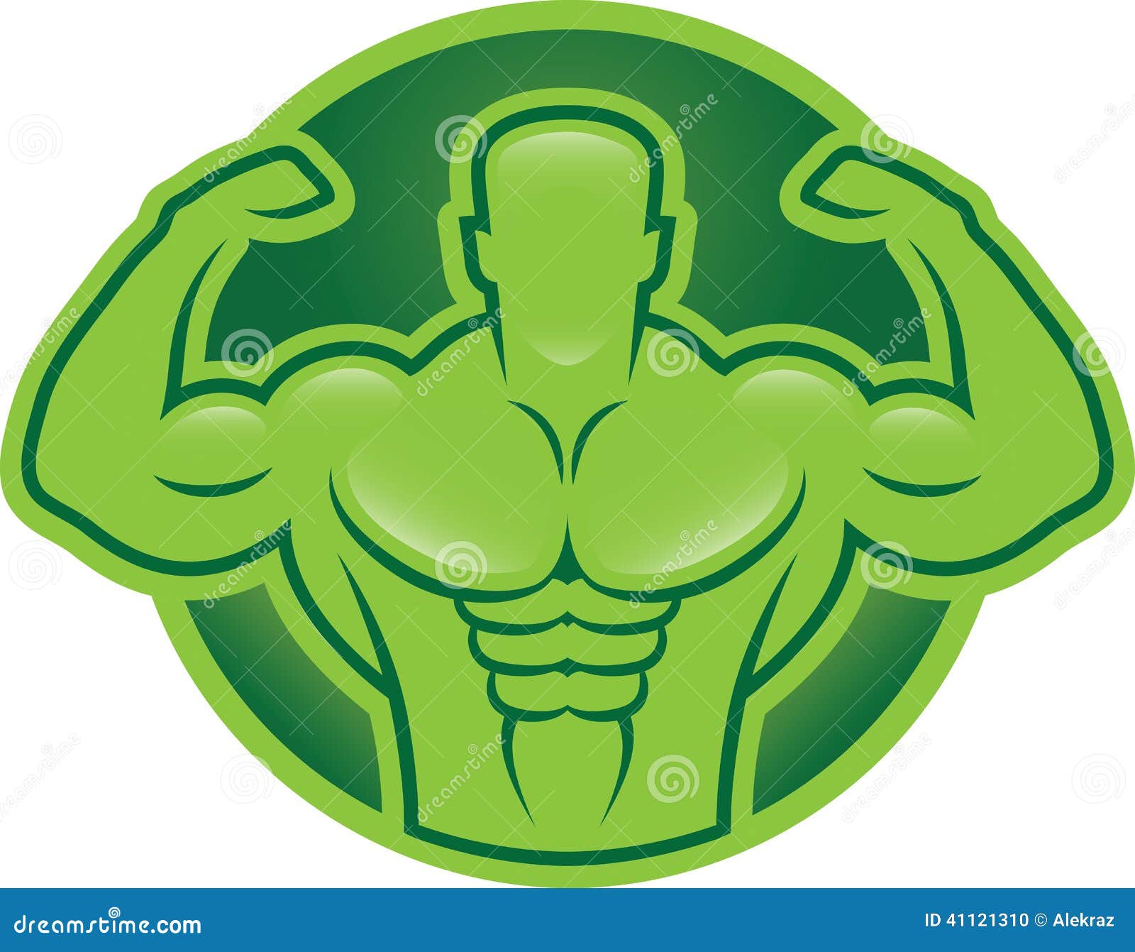 Bodybuilder Model Illustration Stock Vector - Illustration of triceps ...