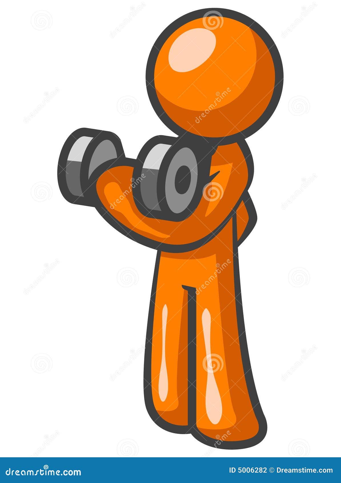 Bodybuilder orange d'homme illustration stock. Illustration du levages ...