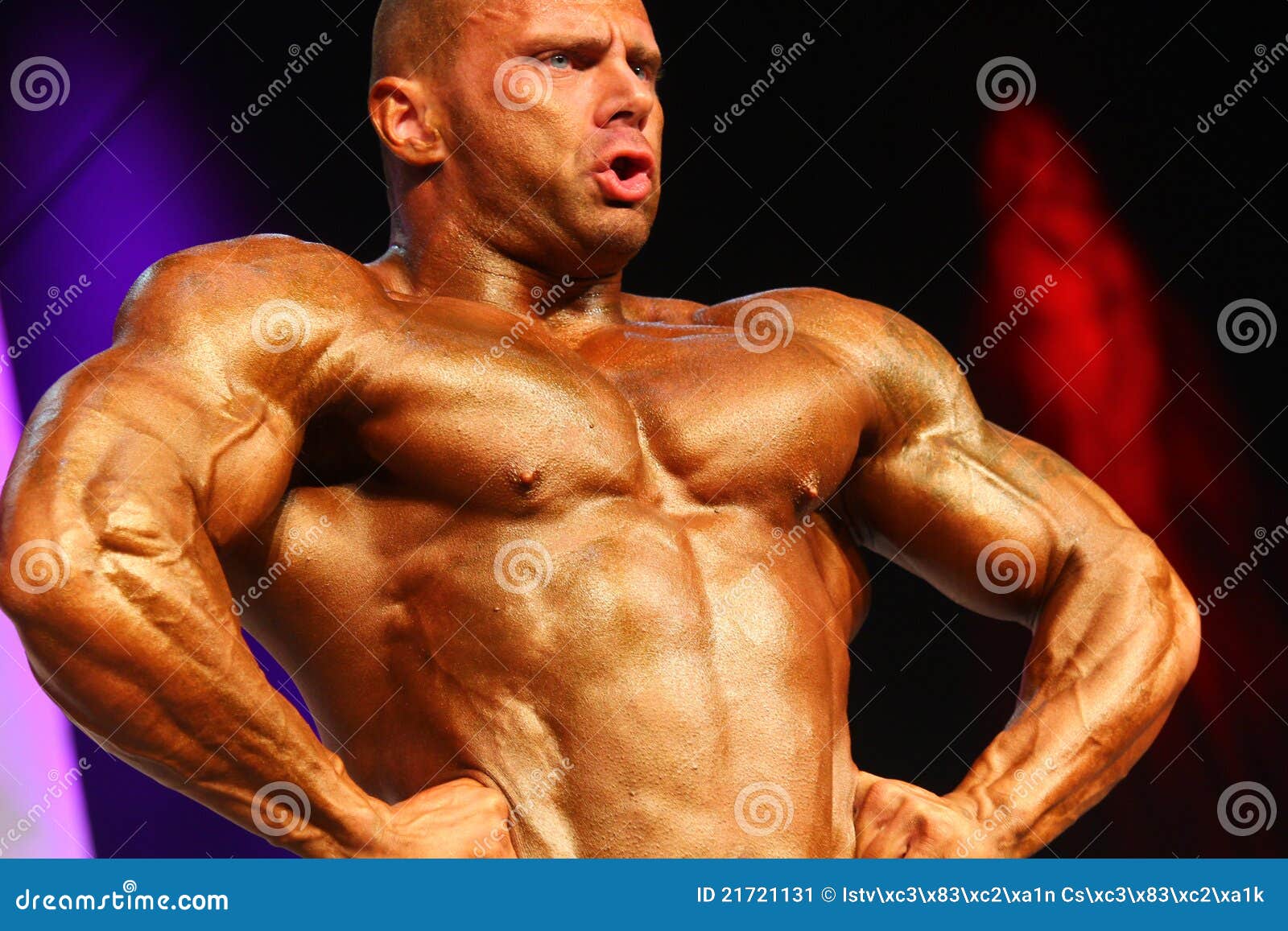 Bodybuilder posing stock image. Image of contest, hungary - 21721131