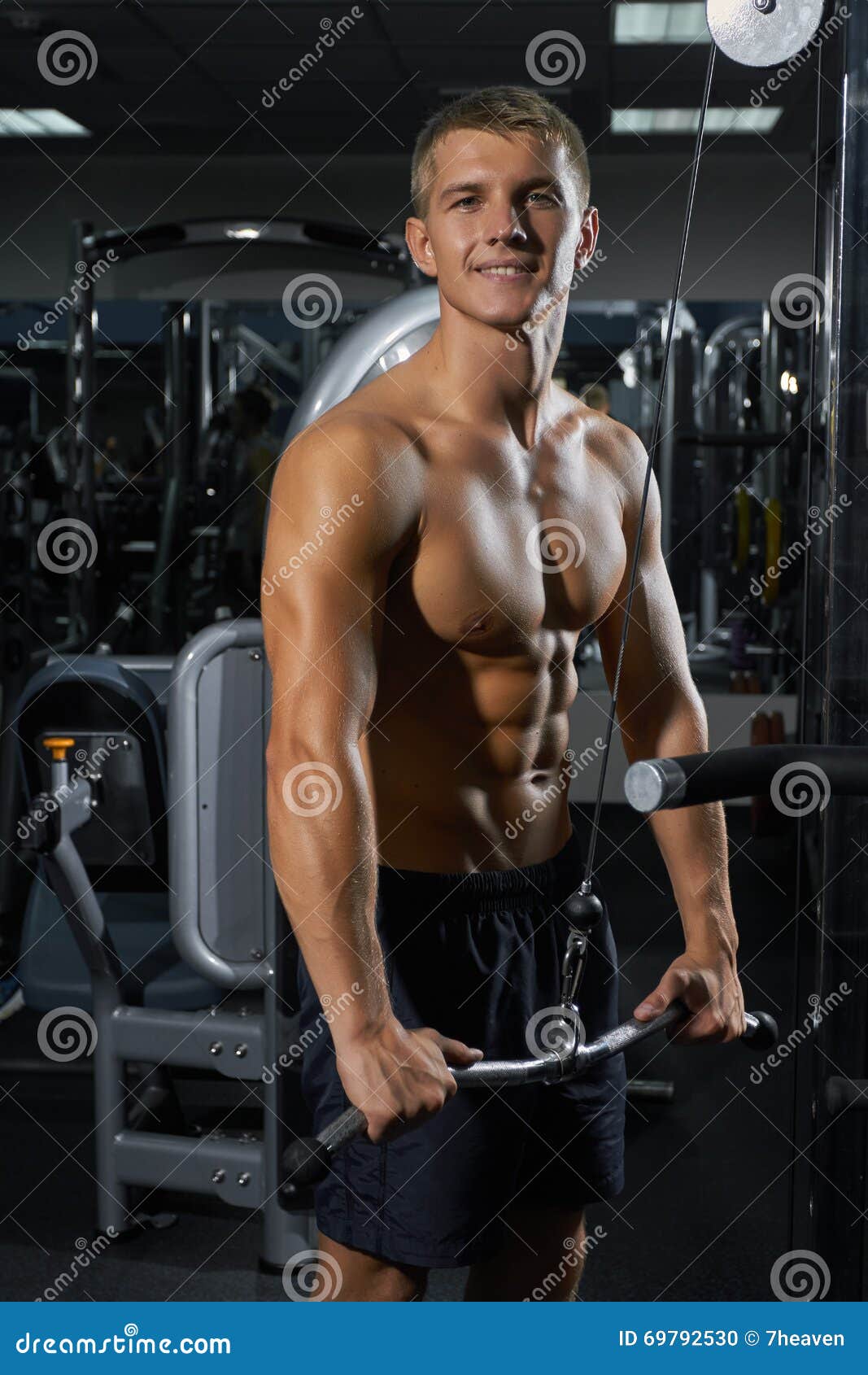 Bodybuilder Posing in the Gym Stock Photo - Image of fitness, athlete ...