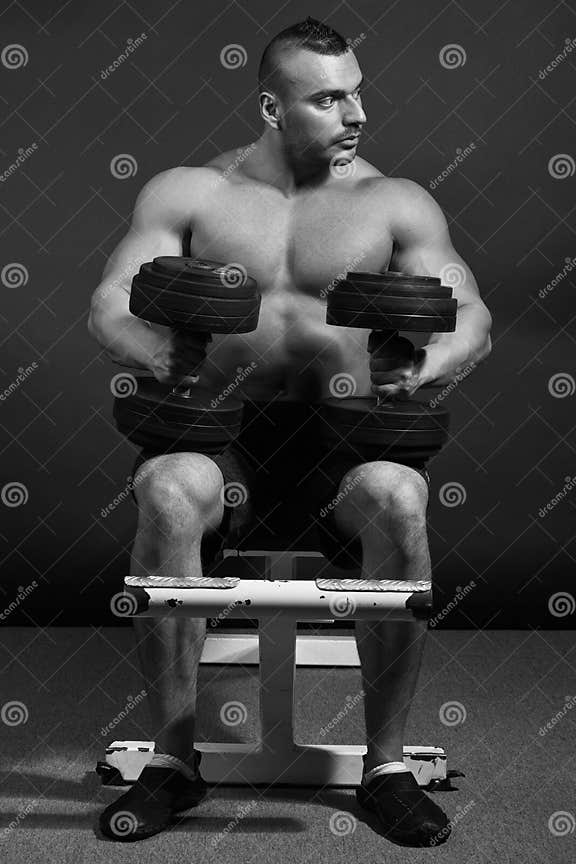 Bodybuilder is Ready for Action Stock Image - Image of natural, biceps ...