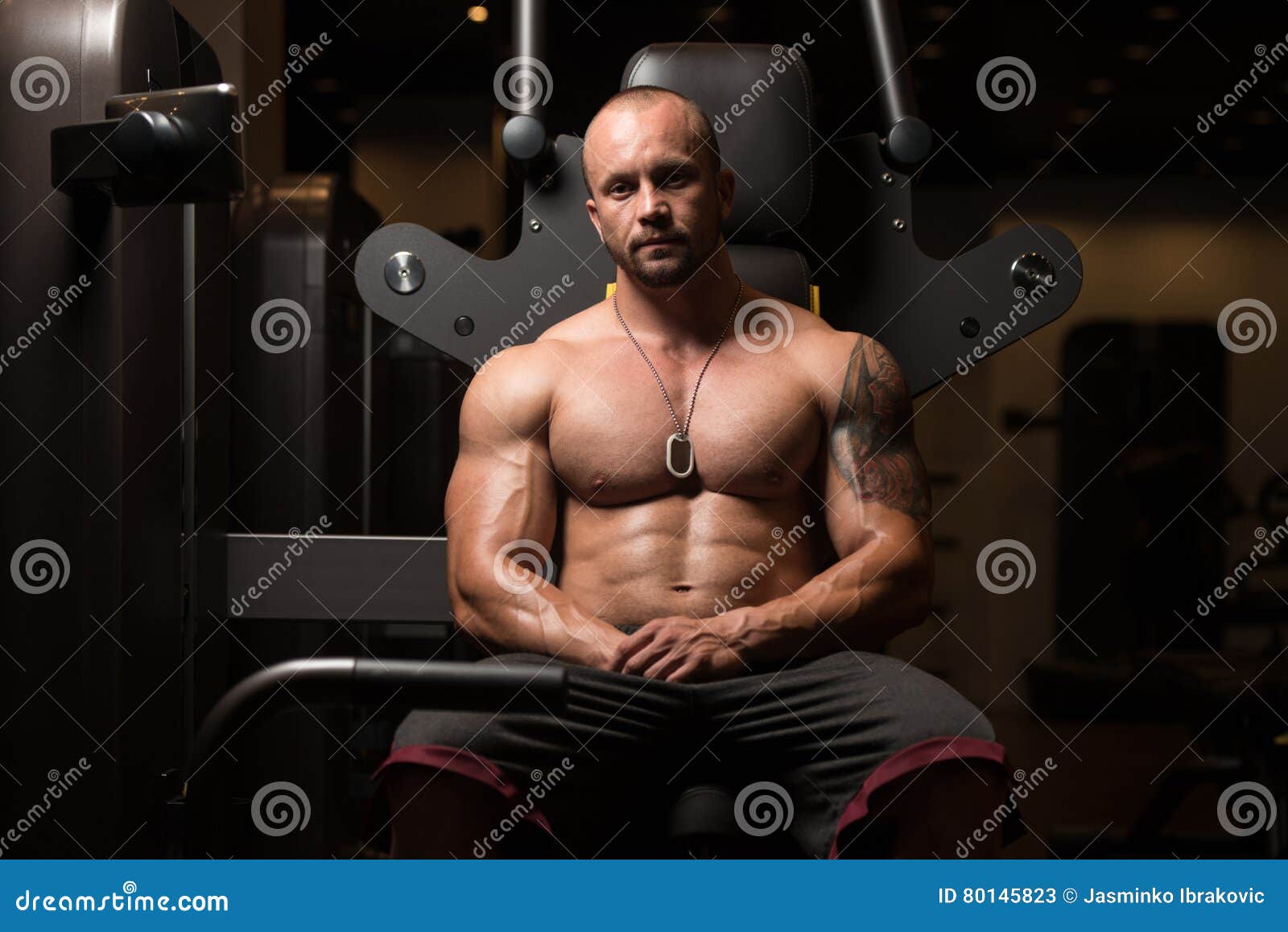 Bodybuilder Resting stock image. Image of active, powerful - 80145823