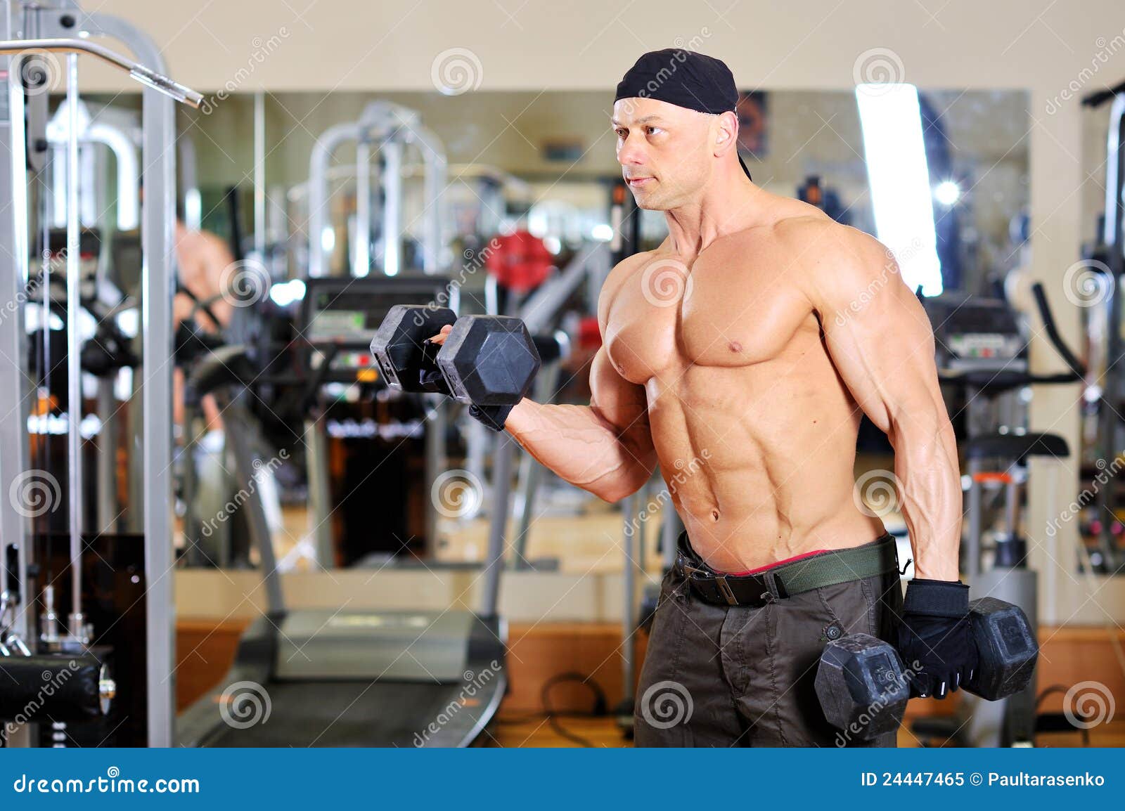 Bodybuilder Shakes His Biceps Stock Image - Image of attractive ...
