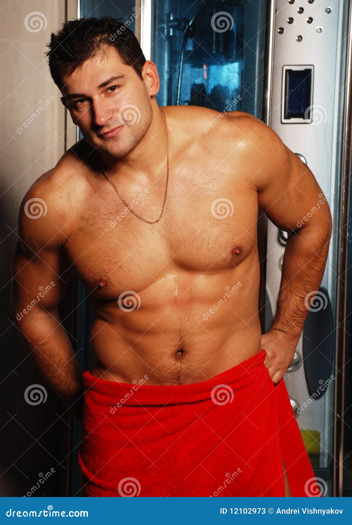 Bodybuilder In The Shower Stock Image | CartoonDealer.com #12102973