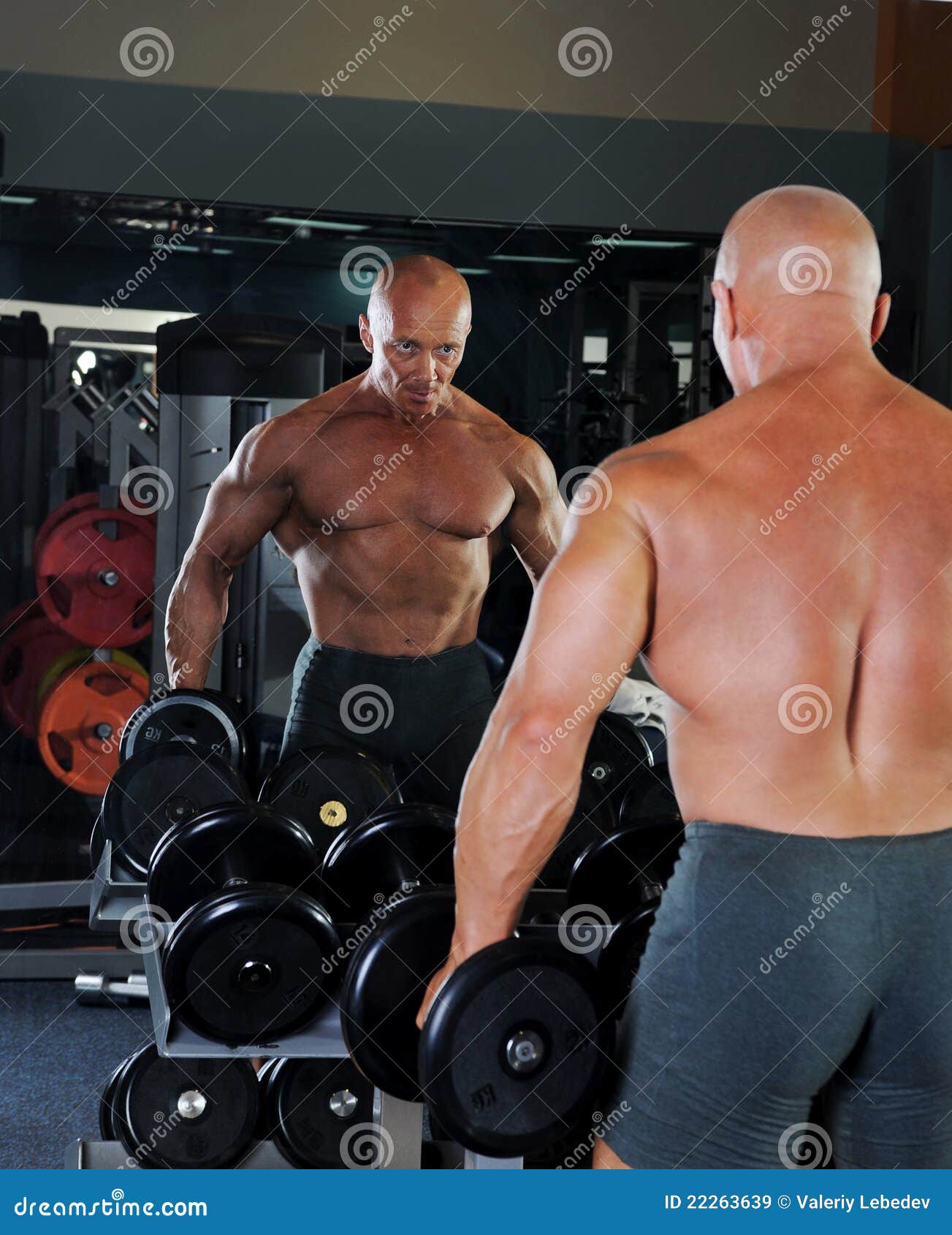 Bodybuilder Showing His Muscles Stock Image - Image of masculine, male ...