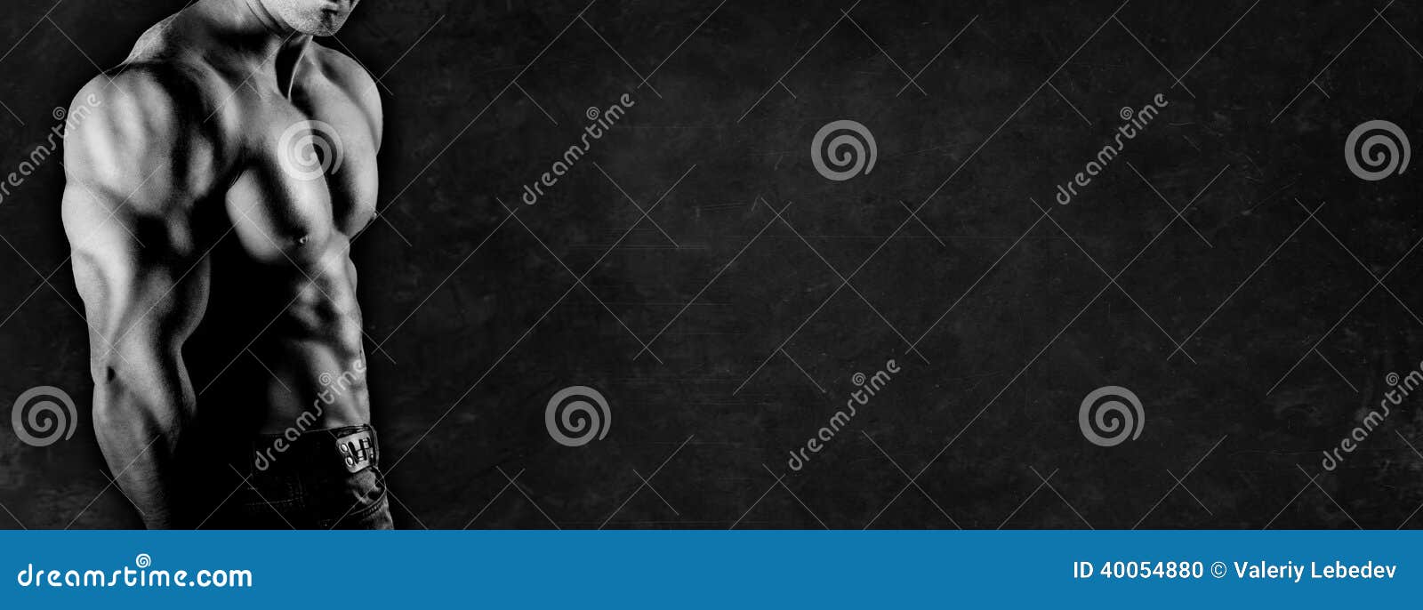 Bodybuilder Showing His Muscles Stock Photo - Image of black, barbell ...