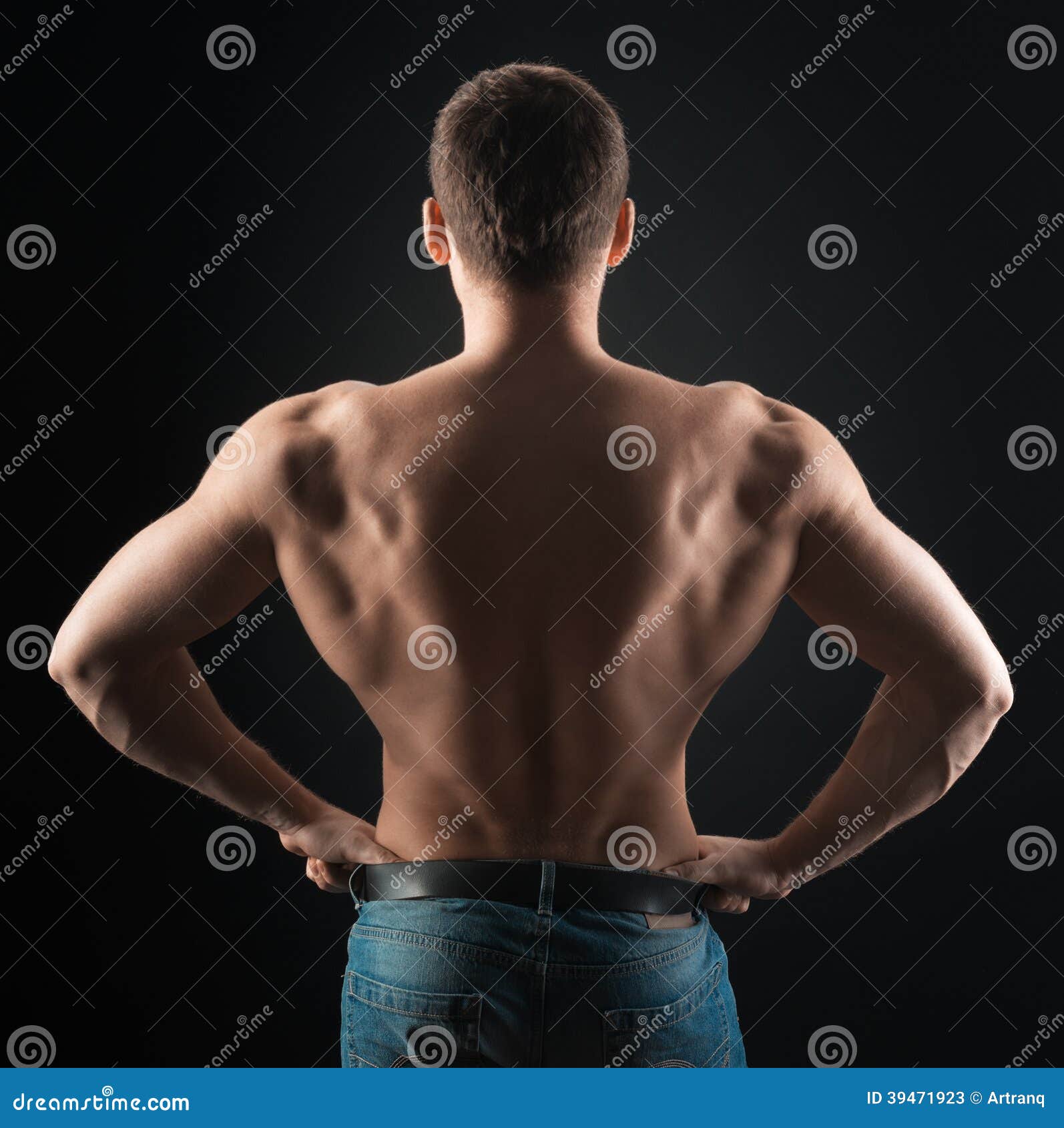Bodybuilder shows dorsi stock image. Image of building - 39471923