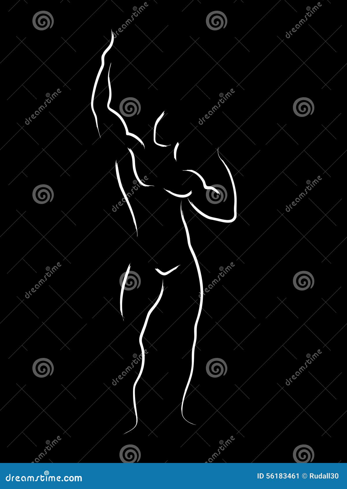 Bodybuilder stock vector. Illustration of hand, muscular - 56183461