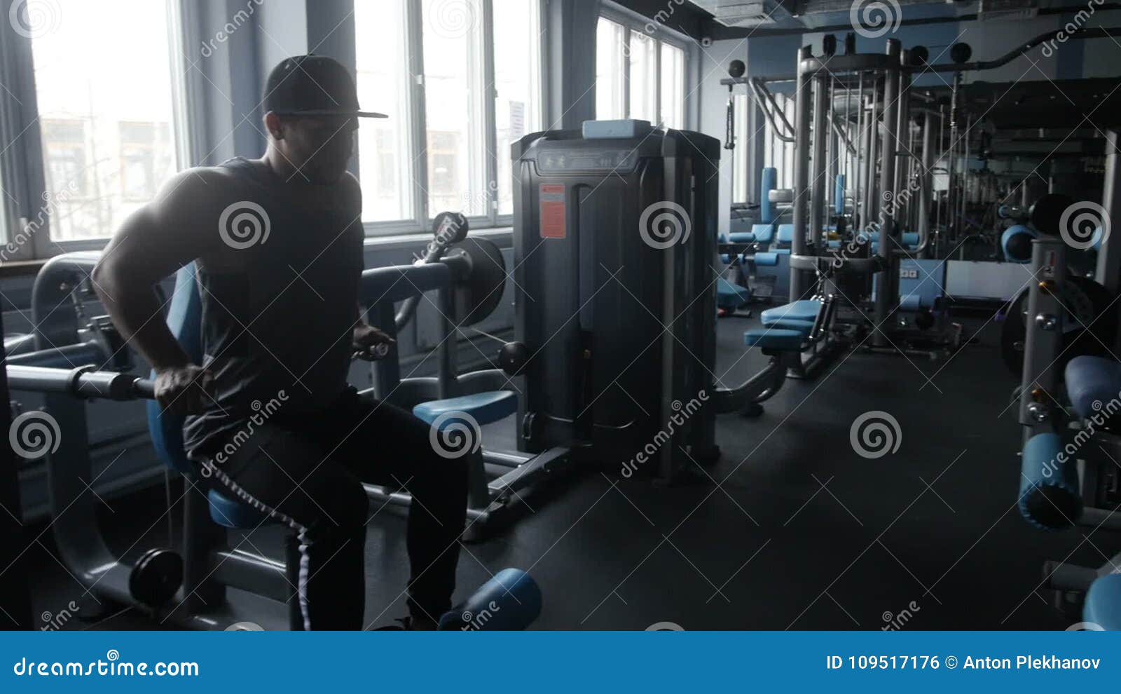 Bodybuilder is Doing Seated Row Stock Footage - Video of ideal ...