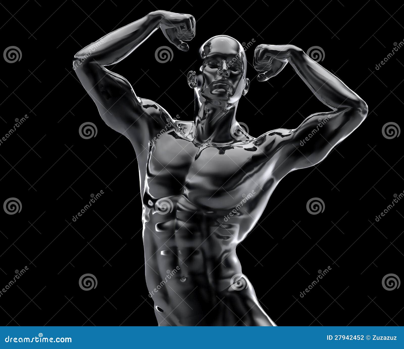Bodybuilder statue stock illustration. Illustration of body - 27942452