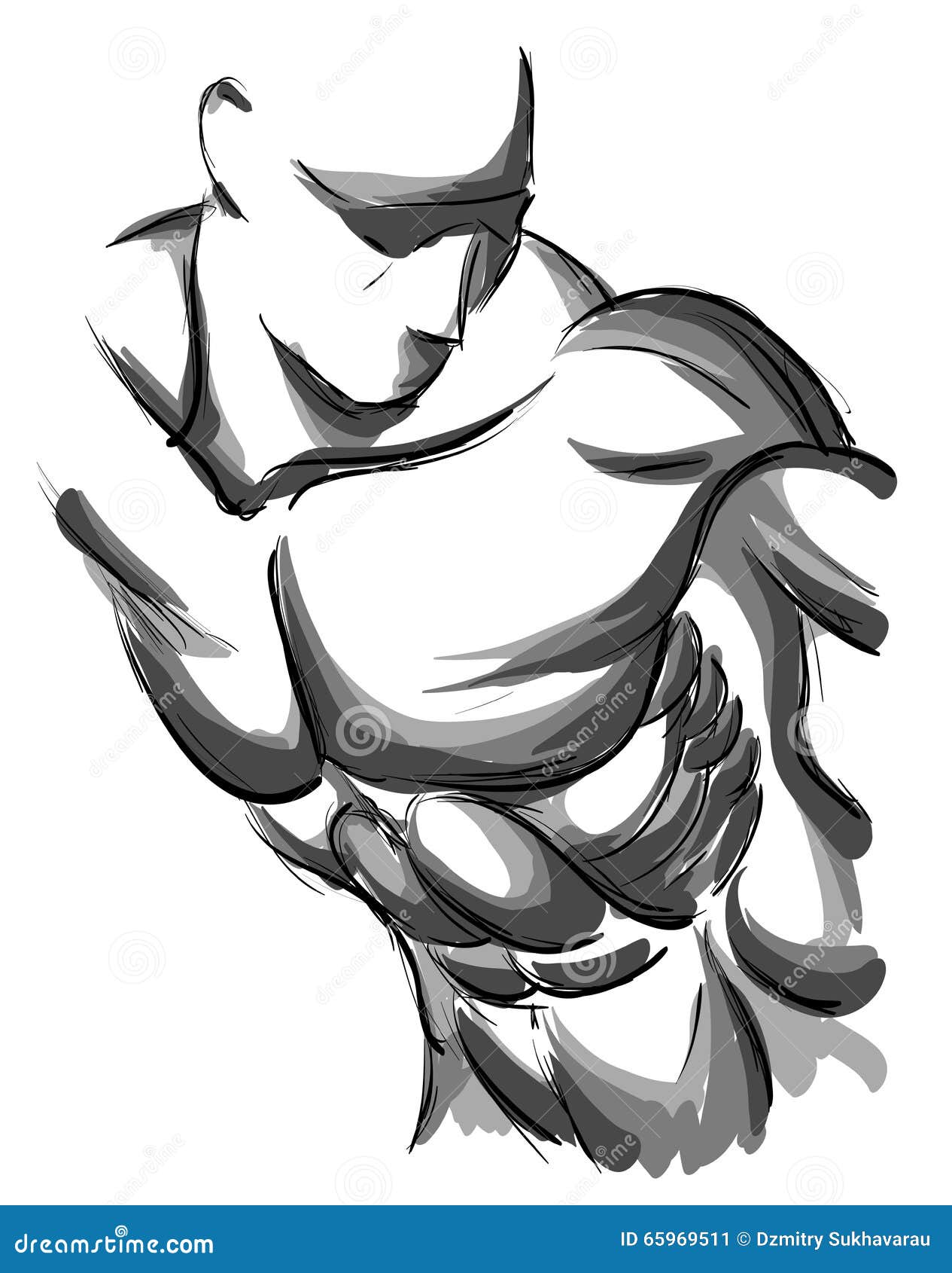 Bodybuilder Is A Pumped Up Athlete. Happy Guy Is An Athlete. Template ...