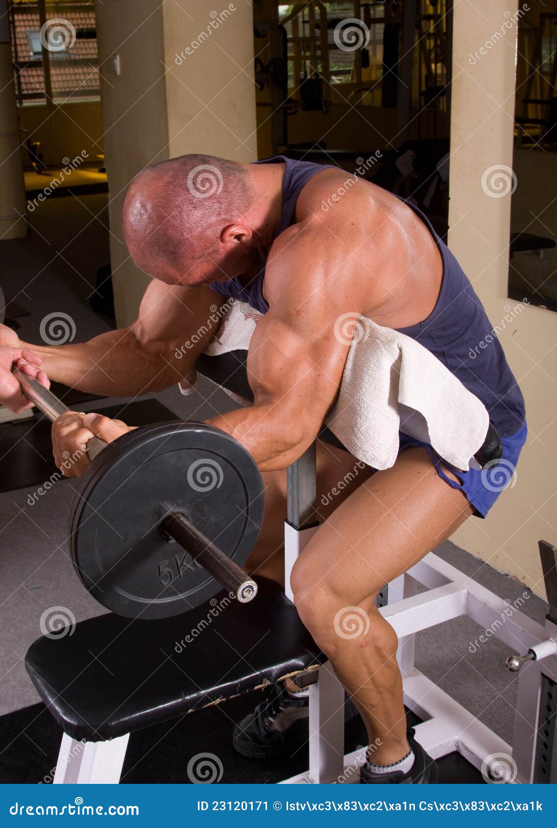 Bodybuilder training stock image. Image of biceps, enjoyment - 23120171