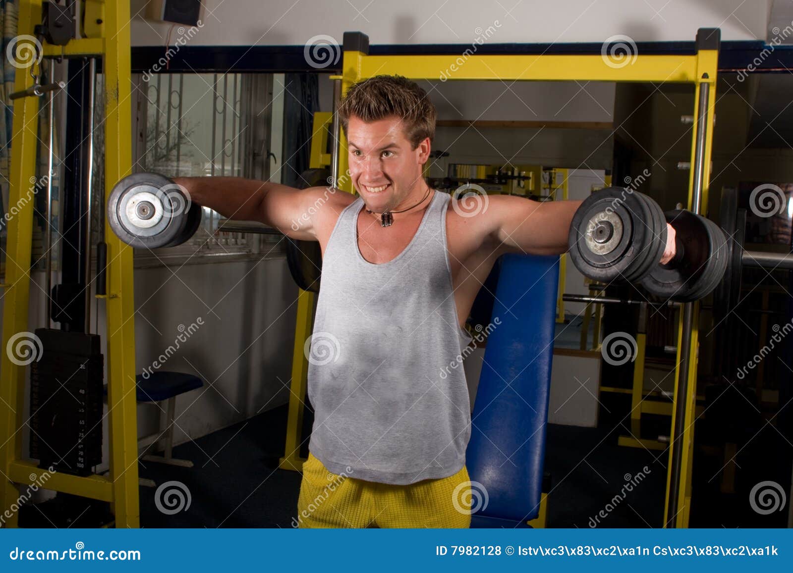 Bodybuilder training stock photo. Image of muscle, deltoids - 7982128