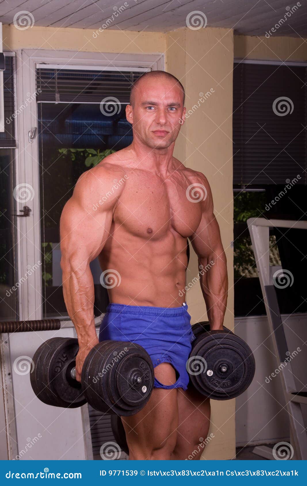 Bodybuilder training stock image. Image of person, fitness - 9771539