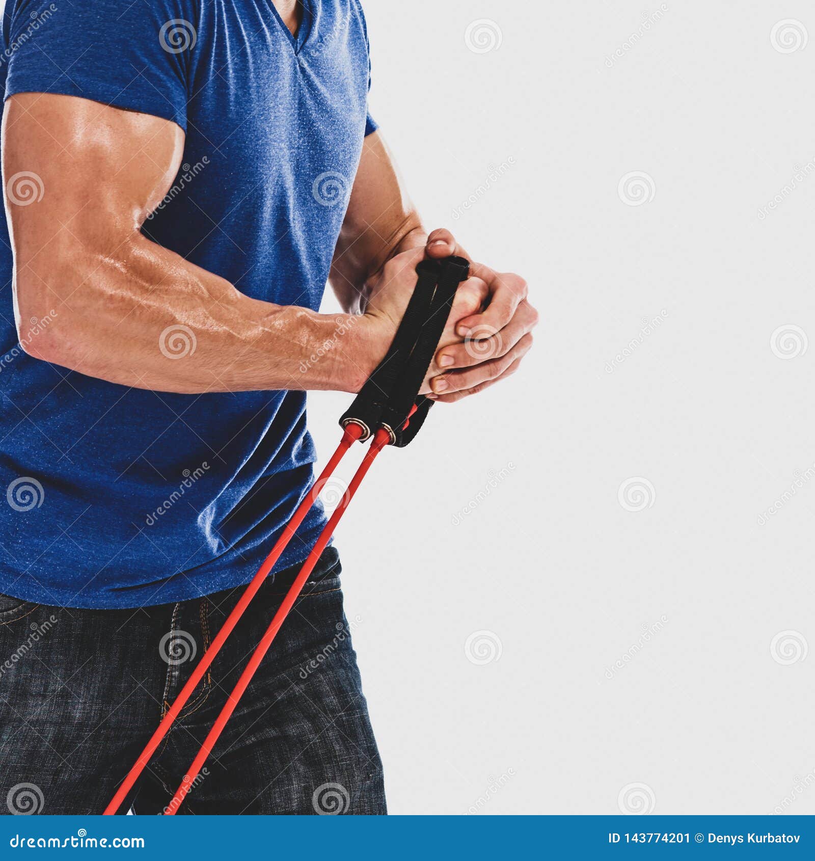 Bodybuilder Training with Expander Stock Image - Image of lifestyle ...