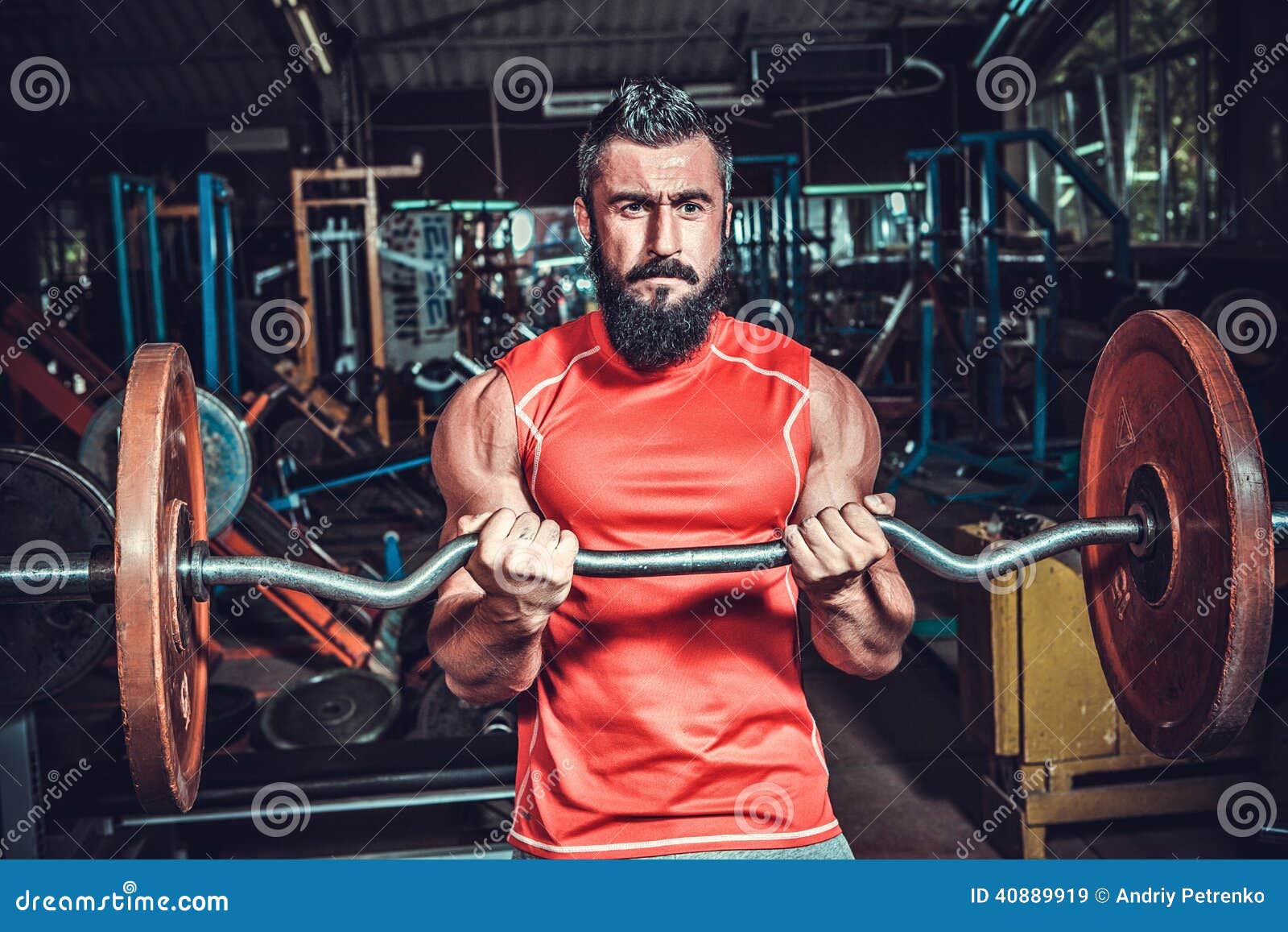 Bodybuilder in Training Room Stock Image - Image of lifestyle ...