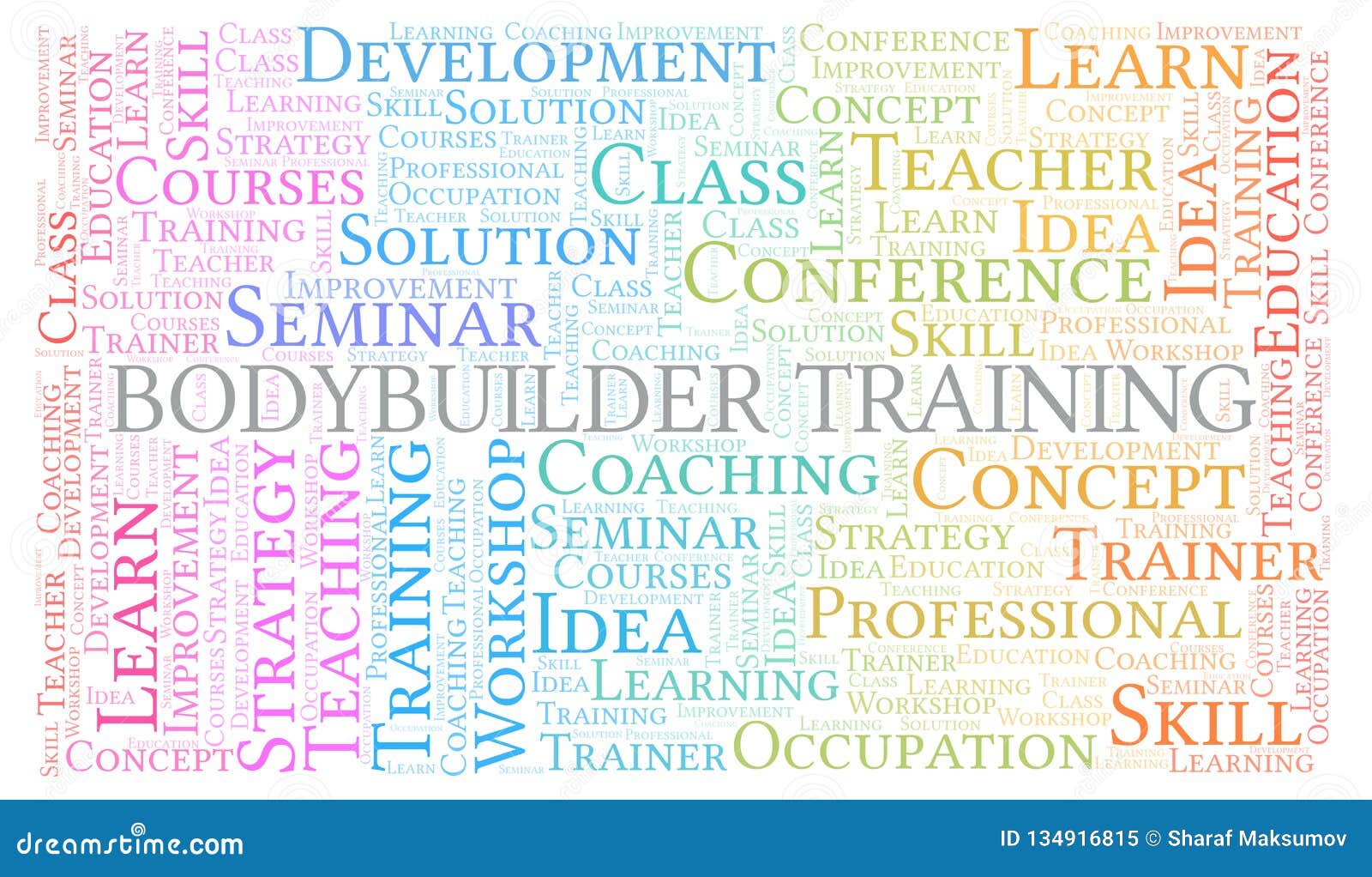 Bodybuilder Training Word Cloud Stock Illustration - Illustration of ...