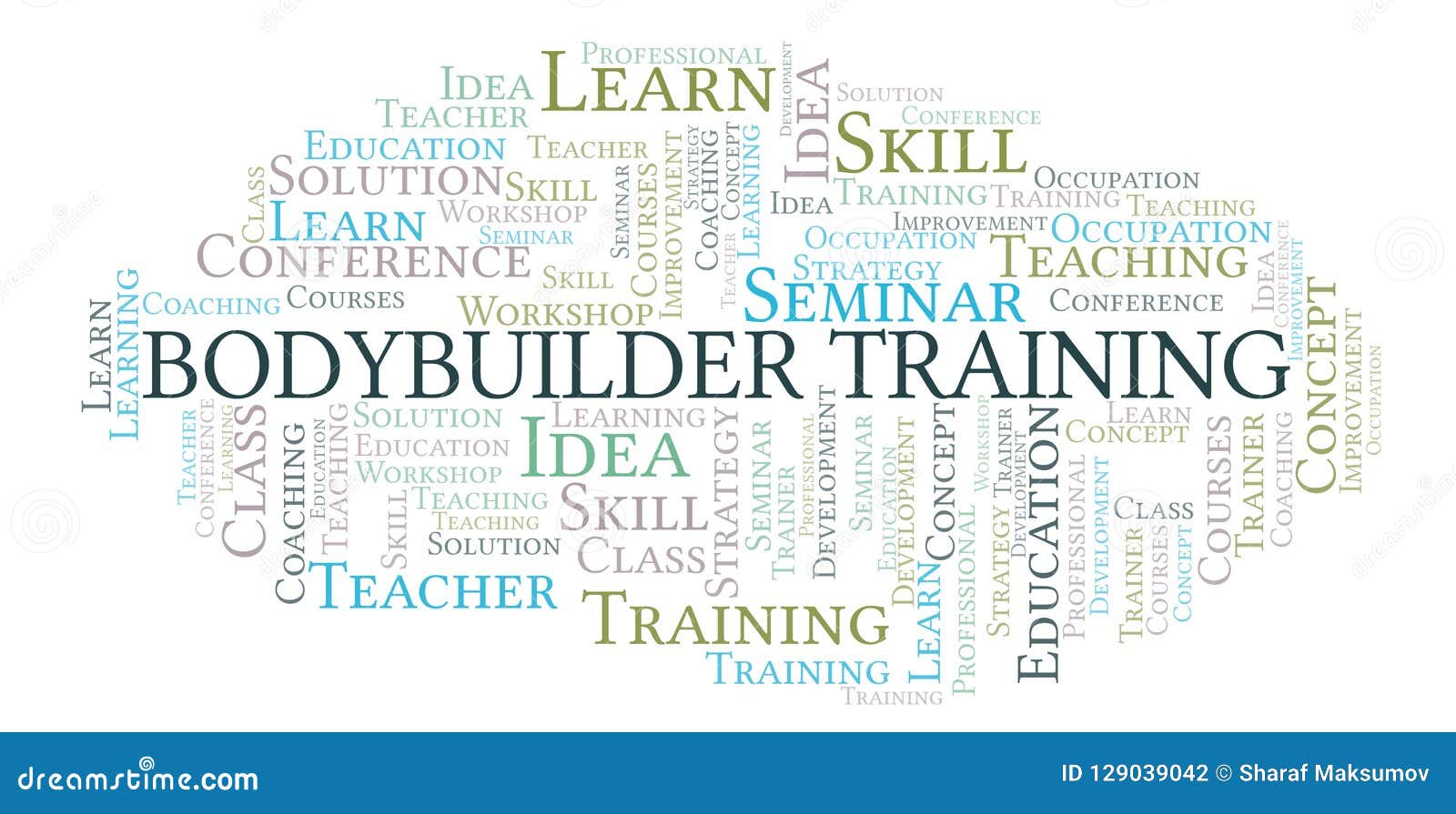 Bodybuilder Training Word Cloud. Stock Illustration - Illustration of ...