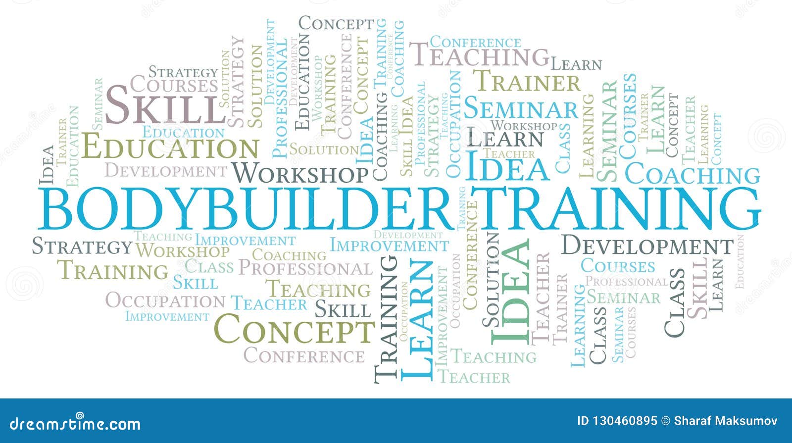 Bodybuilder Training Word Cloud. Stock Illustration - Illustration of ...