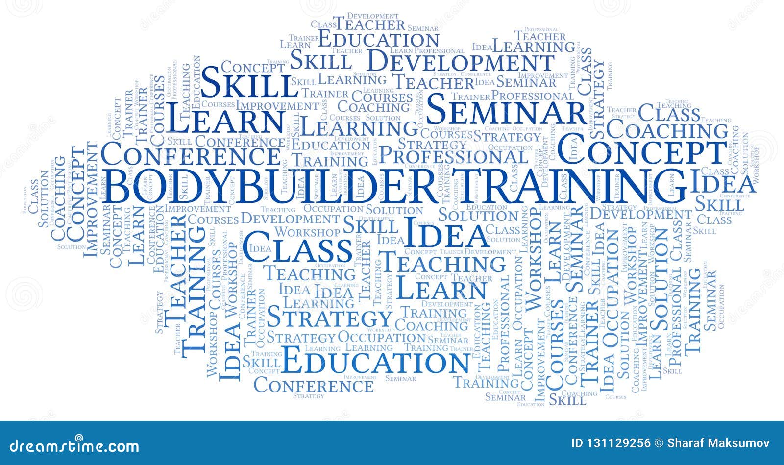 Bodybuilder Training Word Cloud. Stock Illustration - Illustration of ...