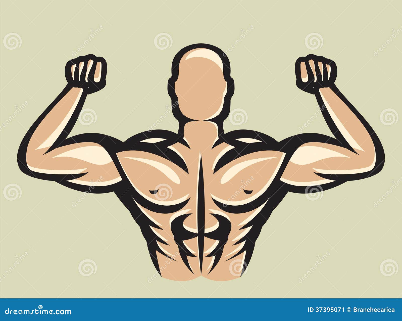 Bodybuilder stock vector. Illustration of builder, physical - 37395071