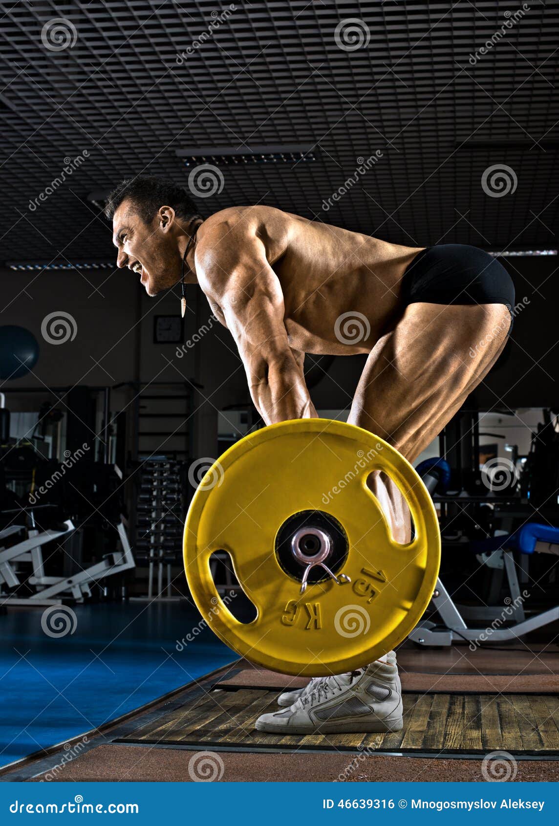 Bodybuilder stock photo. Image of exercises, deadlift - 46639316