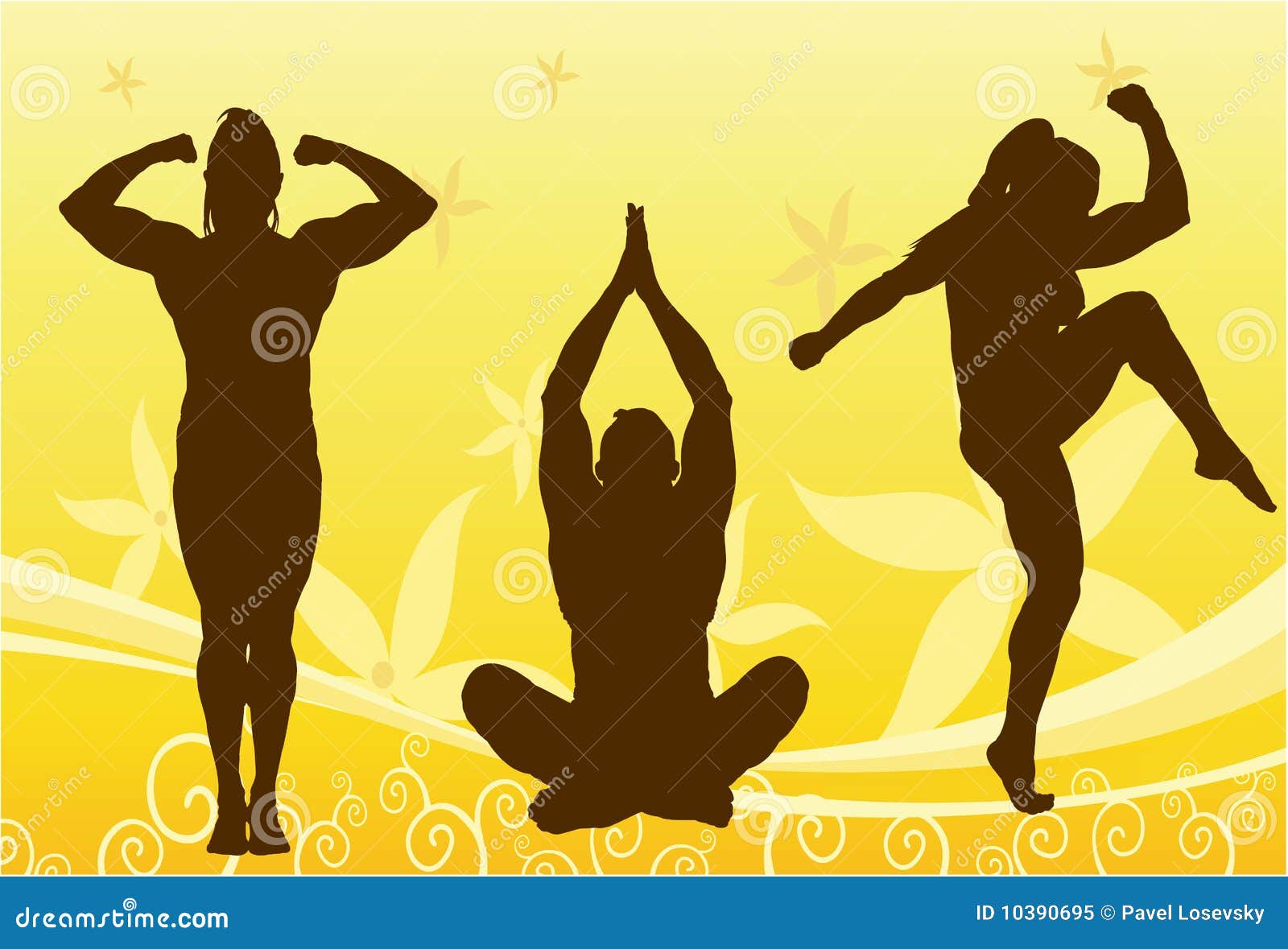 Bodybuilder Woman Logo Or Badge Vector Illustration, Female Lifting ...